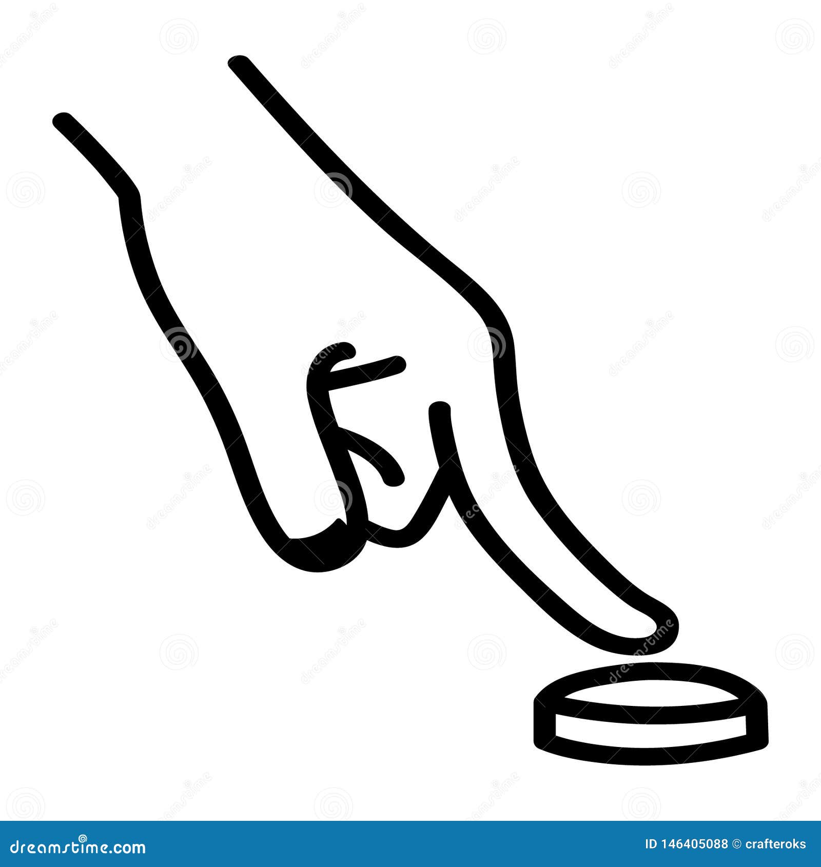 Push Button Illustration by Crafteroks Stock Vector - Illustration of ...