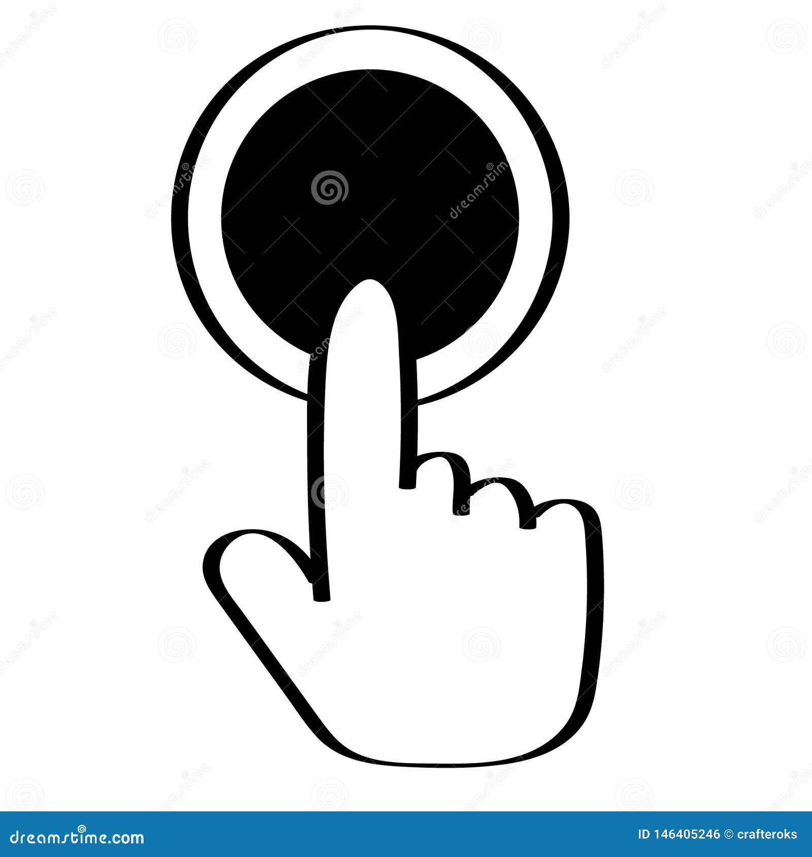 Push Button Illustration by Crafteroks Stock Vector - Illustration of ...