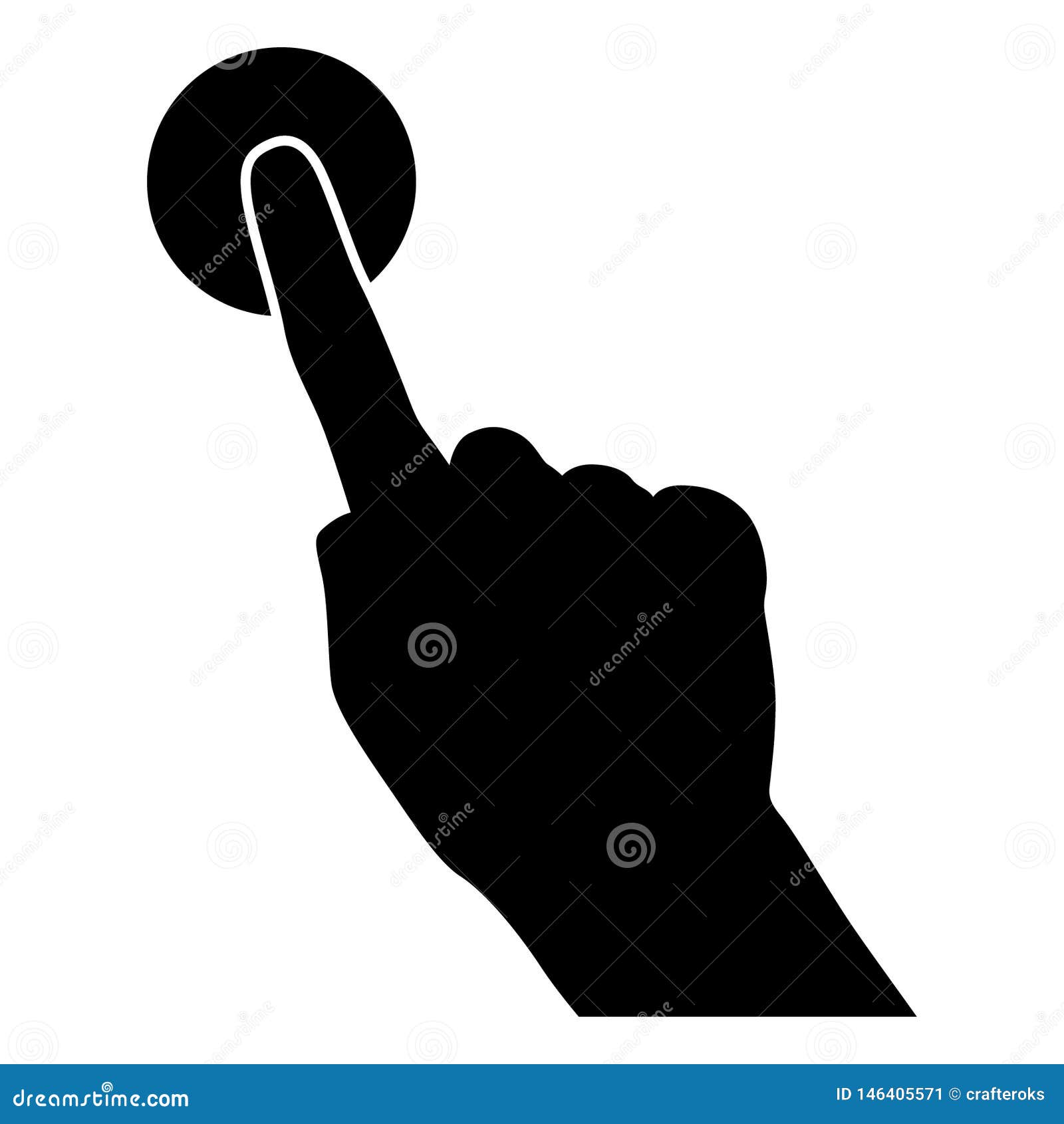 Push Button Illustration by Crafteroks Stock Vector - Illustration of ...