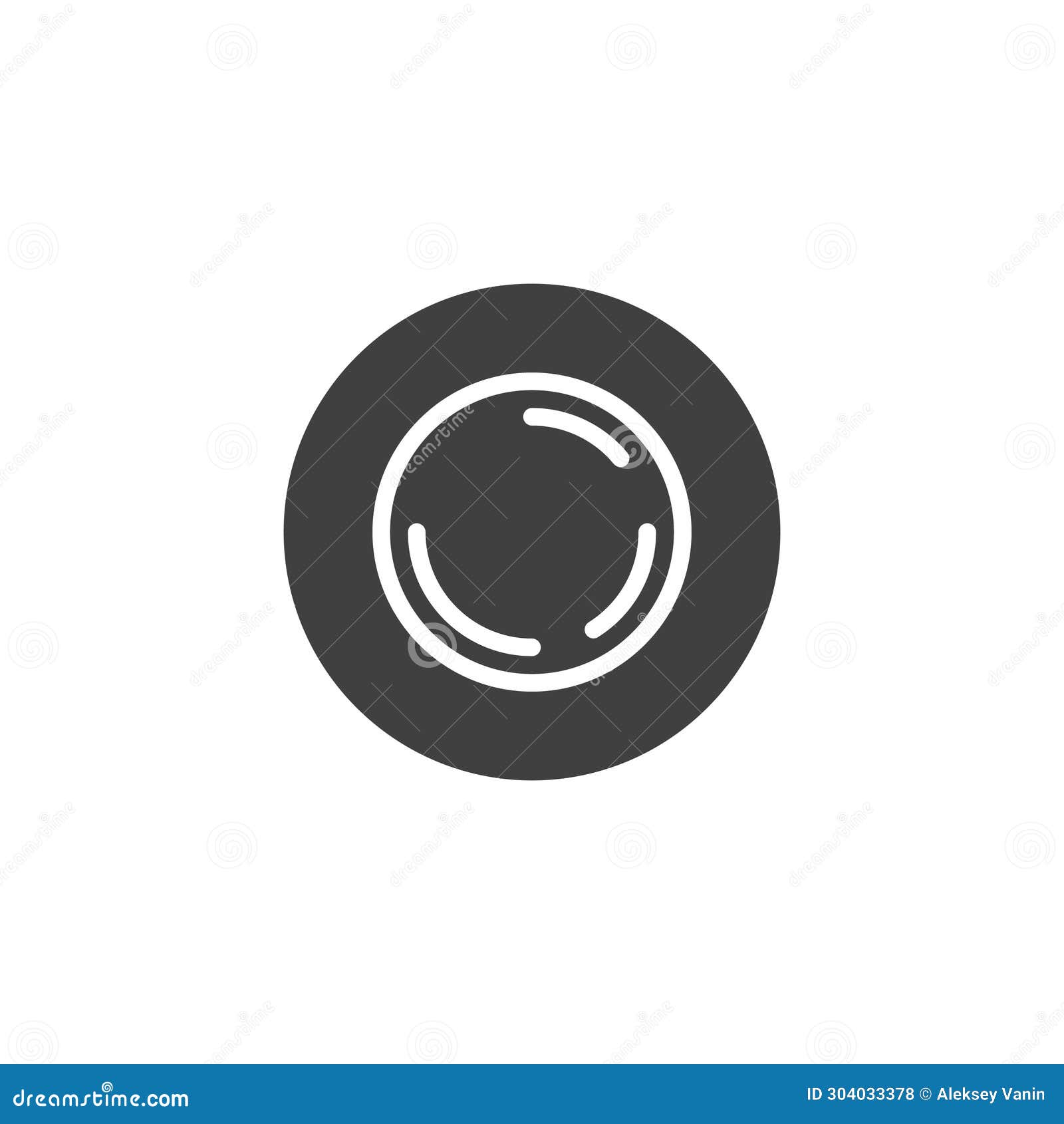 Push button vector icon stock vector. Illustration of start - 304033378