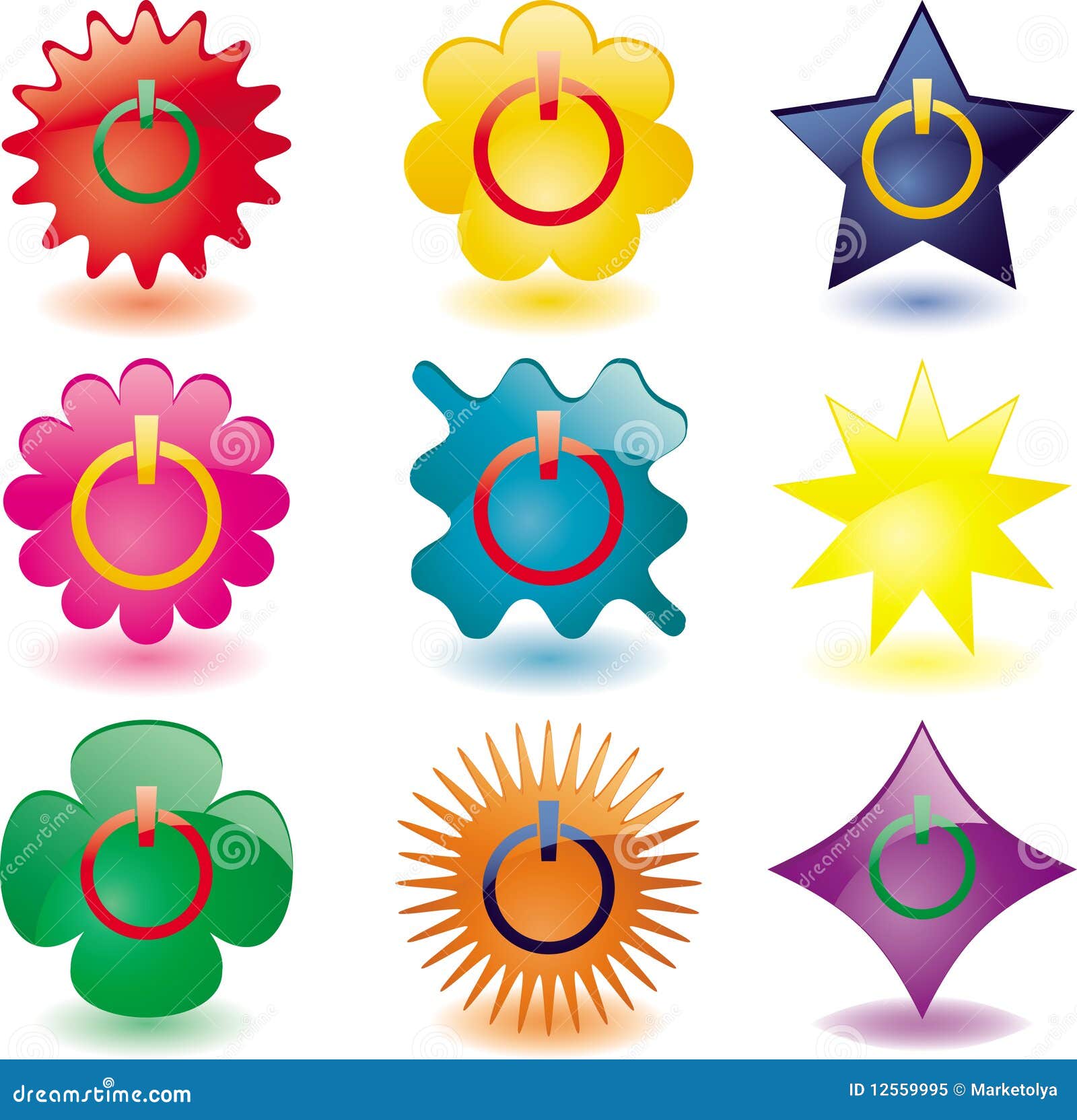 Push Buttons Vector Illustration | CartoonDealer.com #7321408