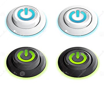 Push buttons stock vector. Illustration of computer, design - 7376087