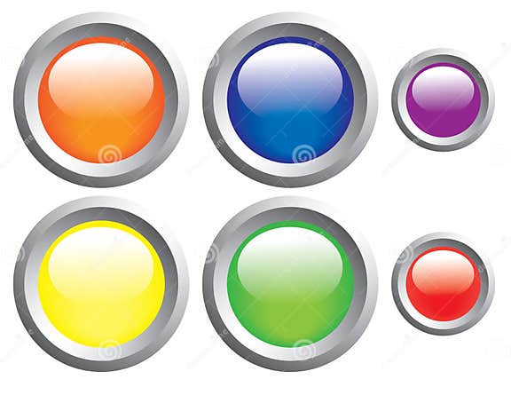 Push Buttons stock vector. Illustration of circles, tech - 8876374