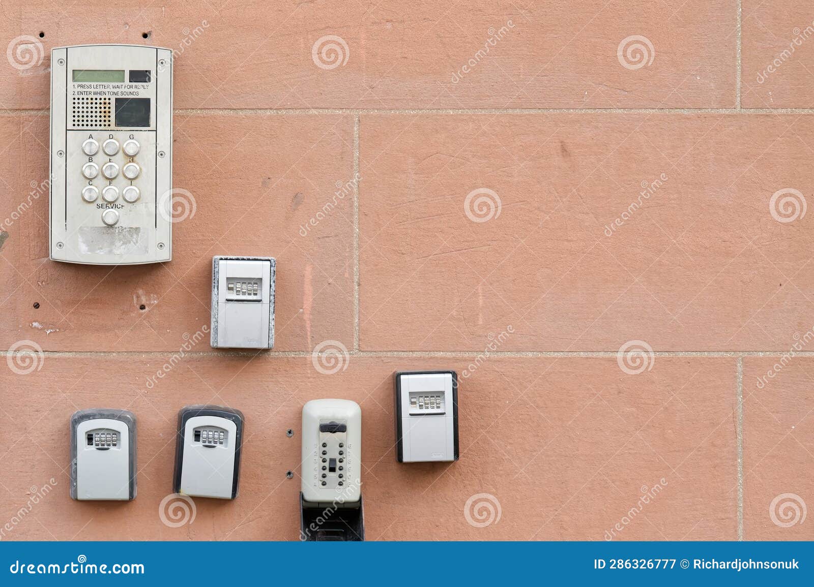 Push Buzzer Intercom Door Bells for Entry To Building Stock Image ...