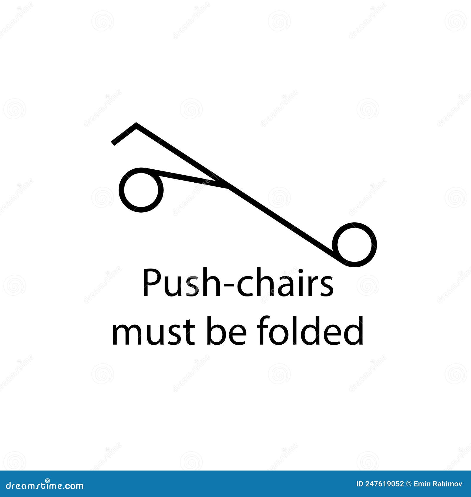 Push-chairs Must Be Folded Icon Eps Ten Stock Vector - Illustration of ...