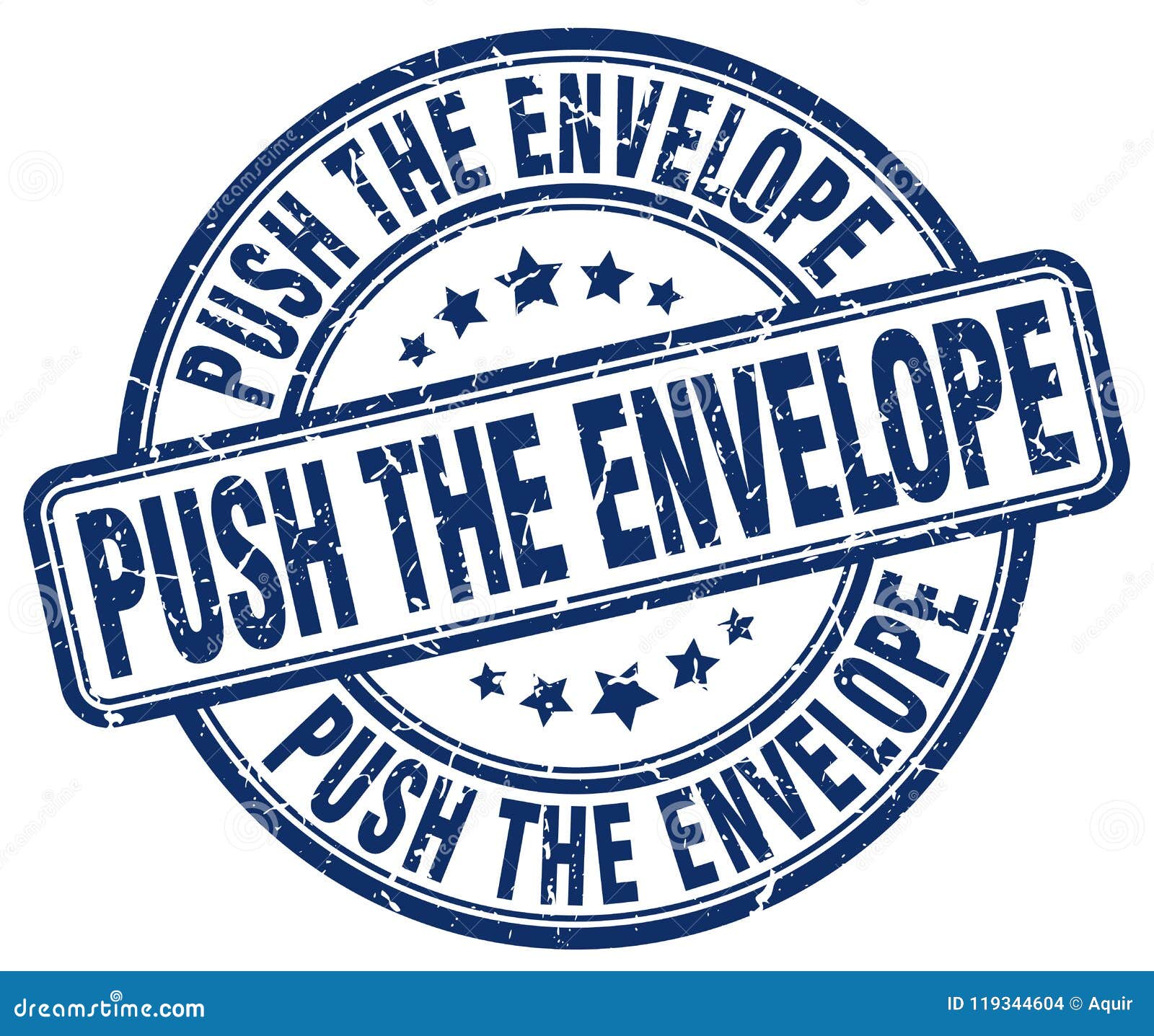 Push the Envelope Blue Stamp Stock Vector - Illustration of stamp ...