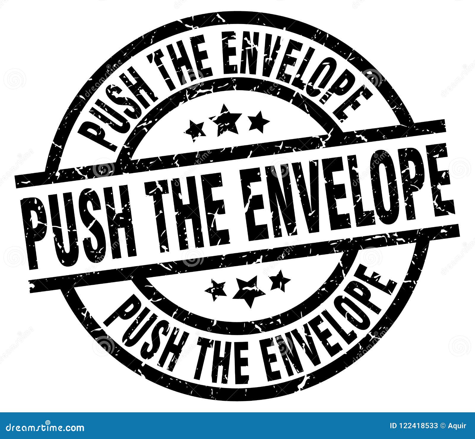 Push the envelope stamp stock vector. Illustration of stamp - 122418533