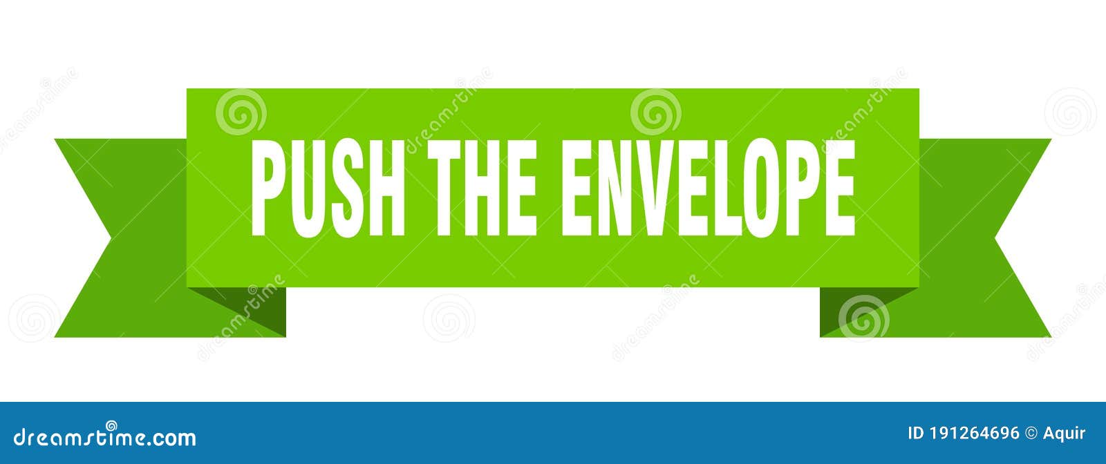 Push the envelope ribbon. stock vector. Illustration of element - 191264696