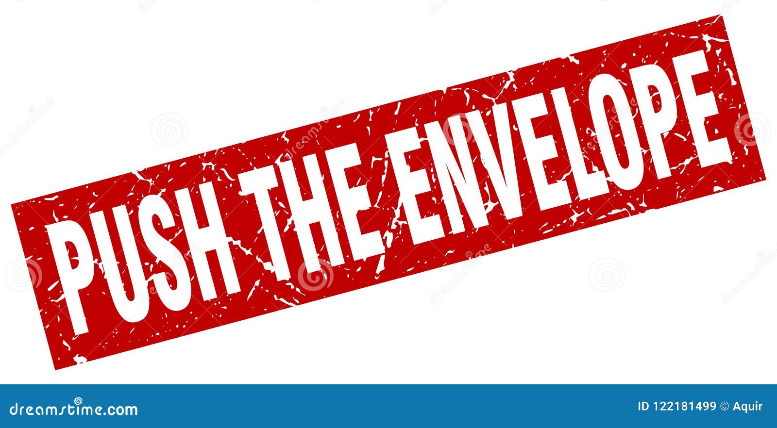 Push the envelope stamp stock vector. Illustration of isolated - 122181499
