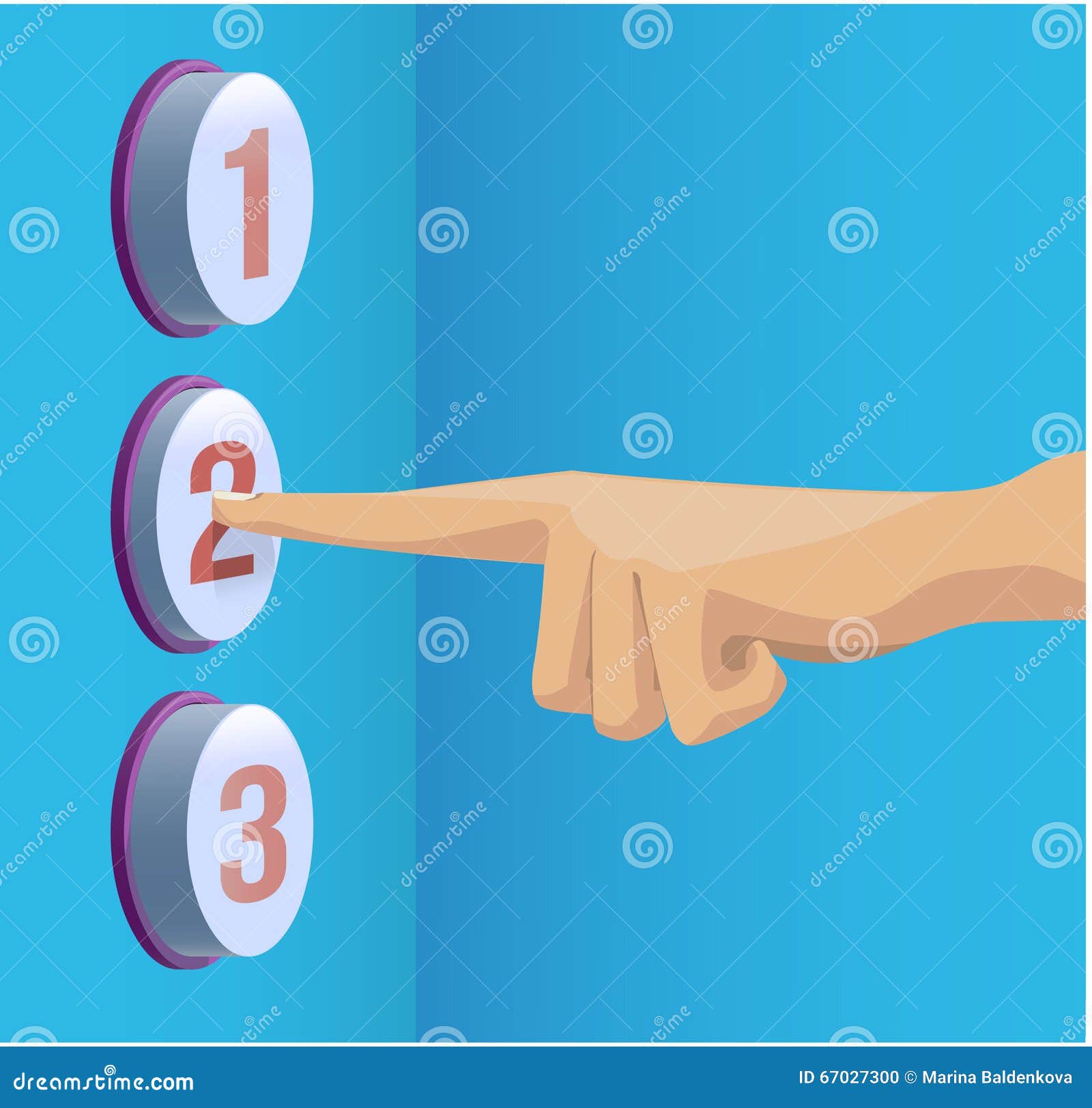 Push Finger on the Button OK Stock Vector - Illustration of cancel ...