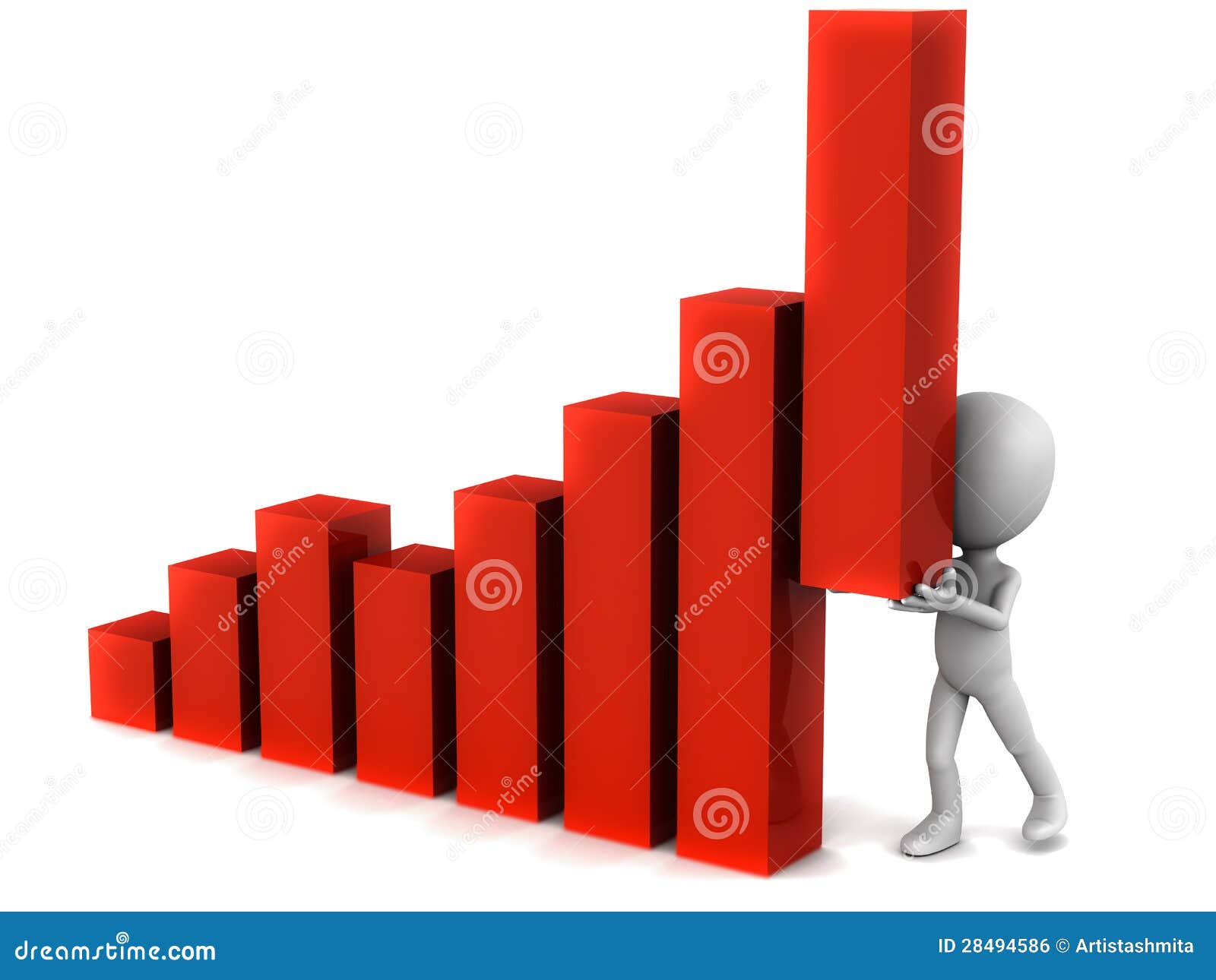Push the graph stock illustration. Illustration of improve - 28494586