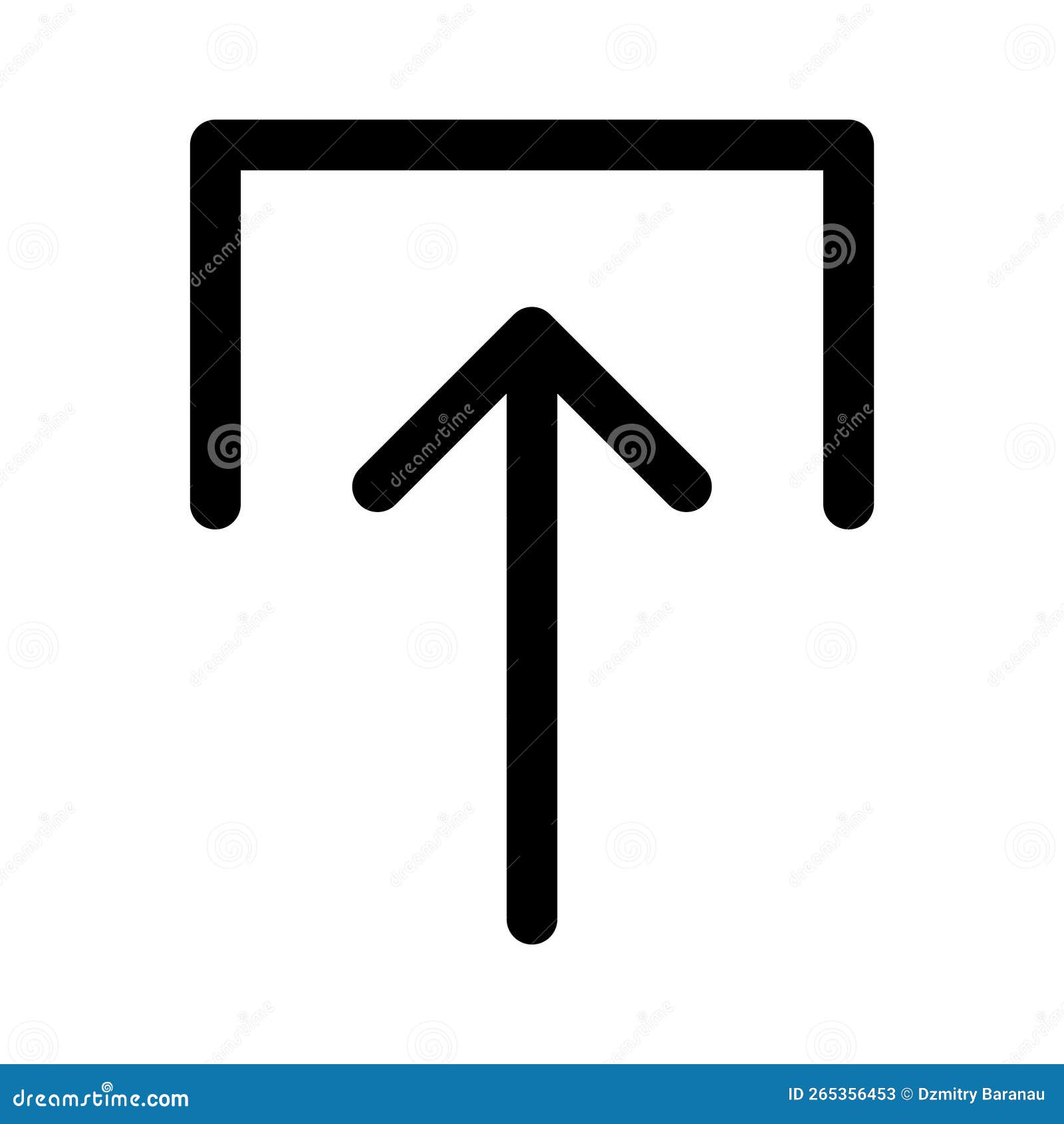 Push Icon Line Isolated on White Background. Black Flat Thin Icon on ...