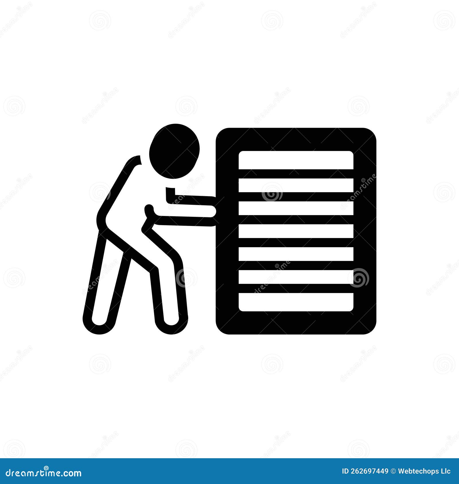 Black Solid Icon for Push, Shove and Thrust Stock Vector - Illustration ...