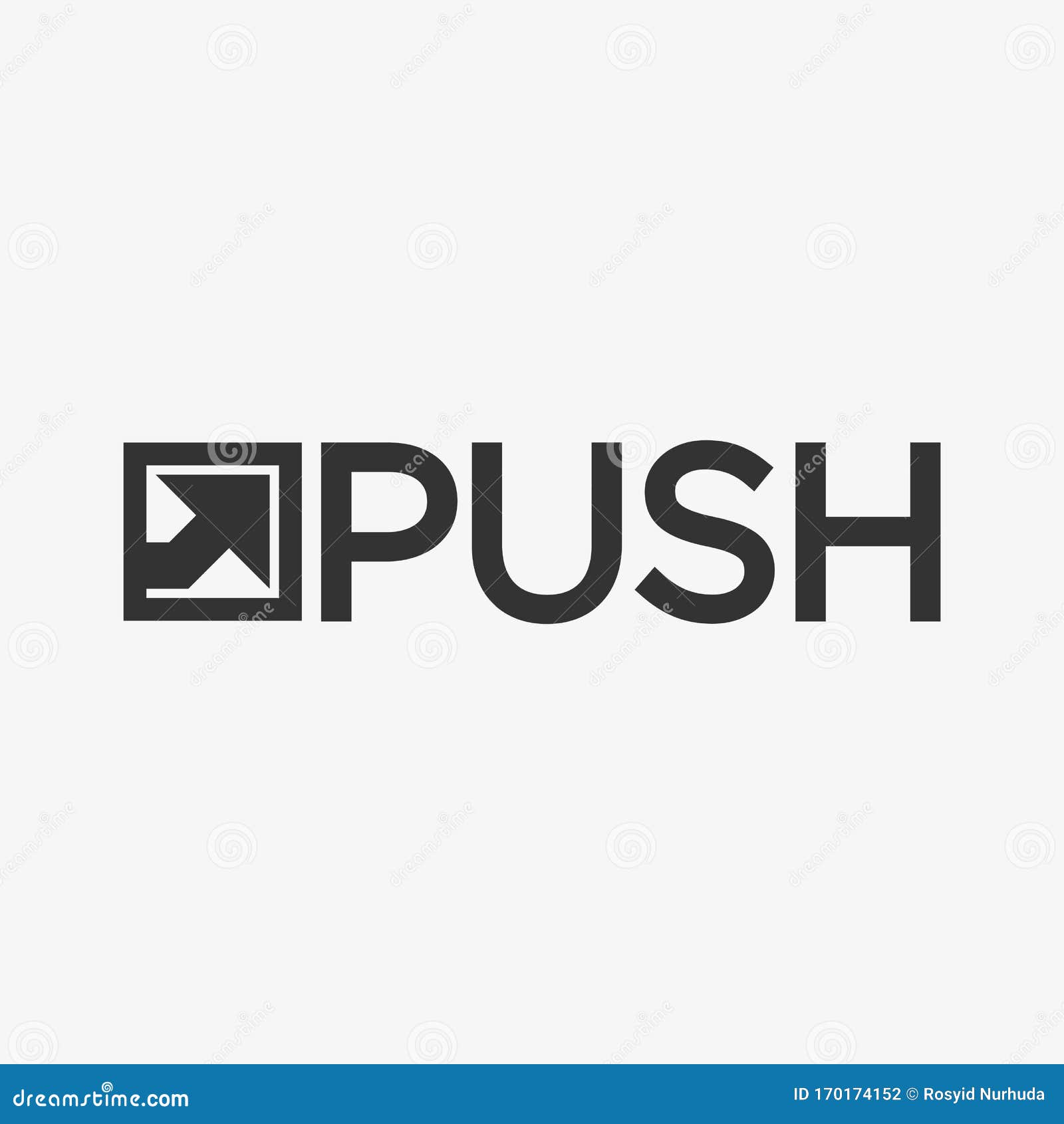 Push Logo Vector with a Modern Style Stock Vector - Illustration of ...