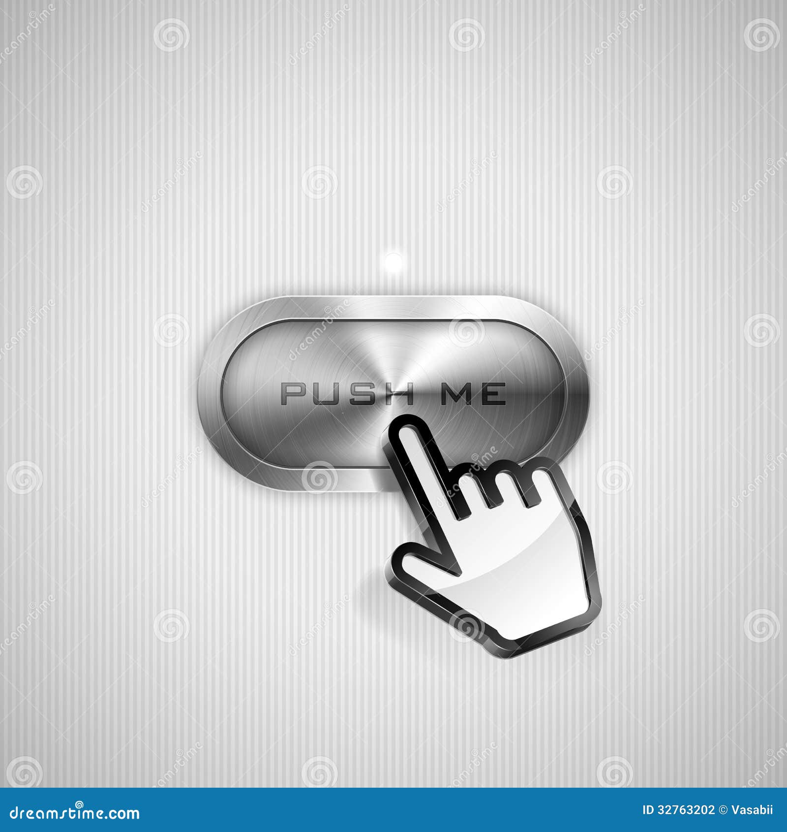 Push me button stock vector. Illustration of interface - 32763202