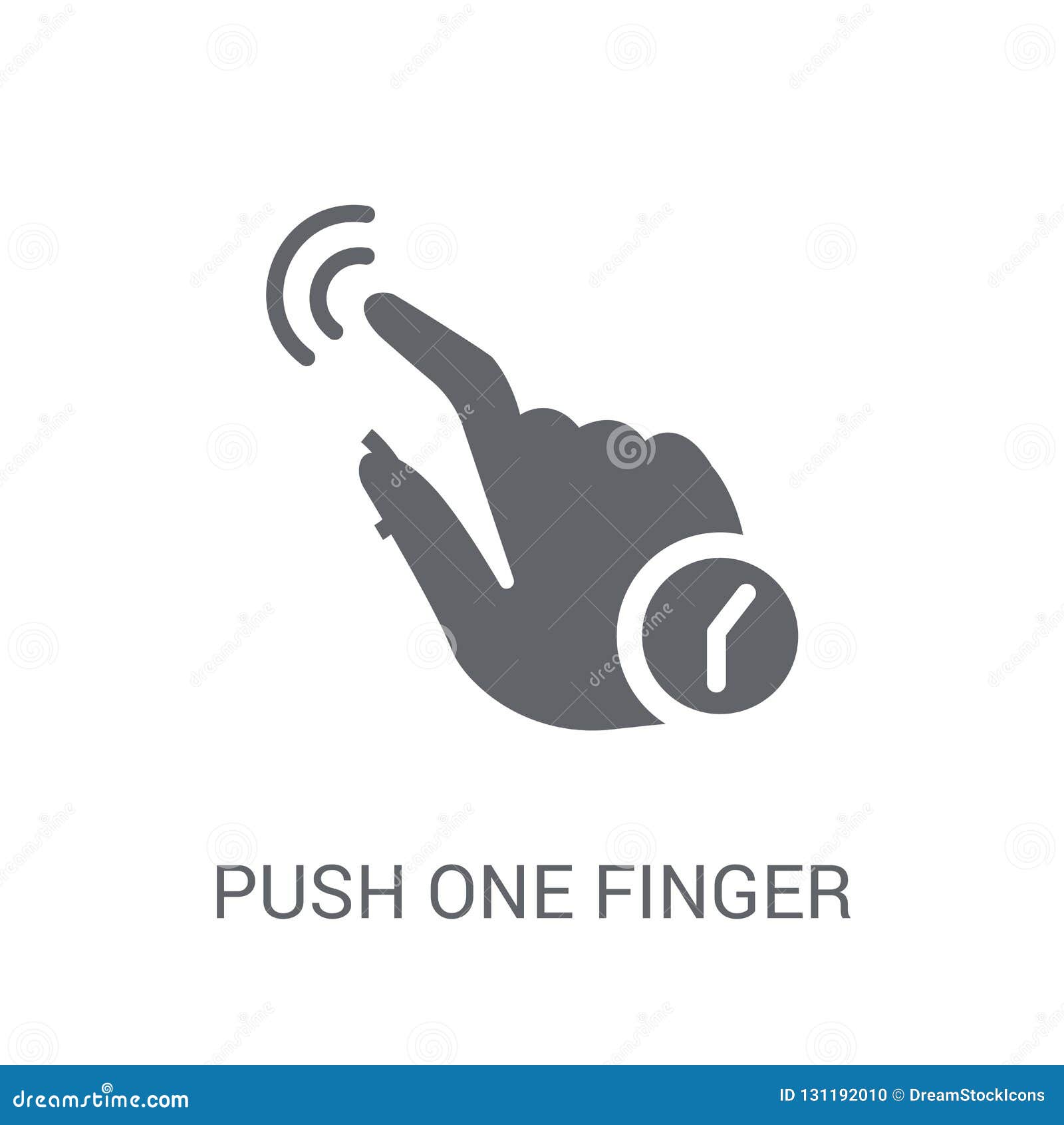 Push One Finger and Wait Icon. Trendy Push One Finger and Wait L Stock ...
