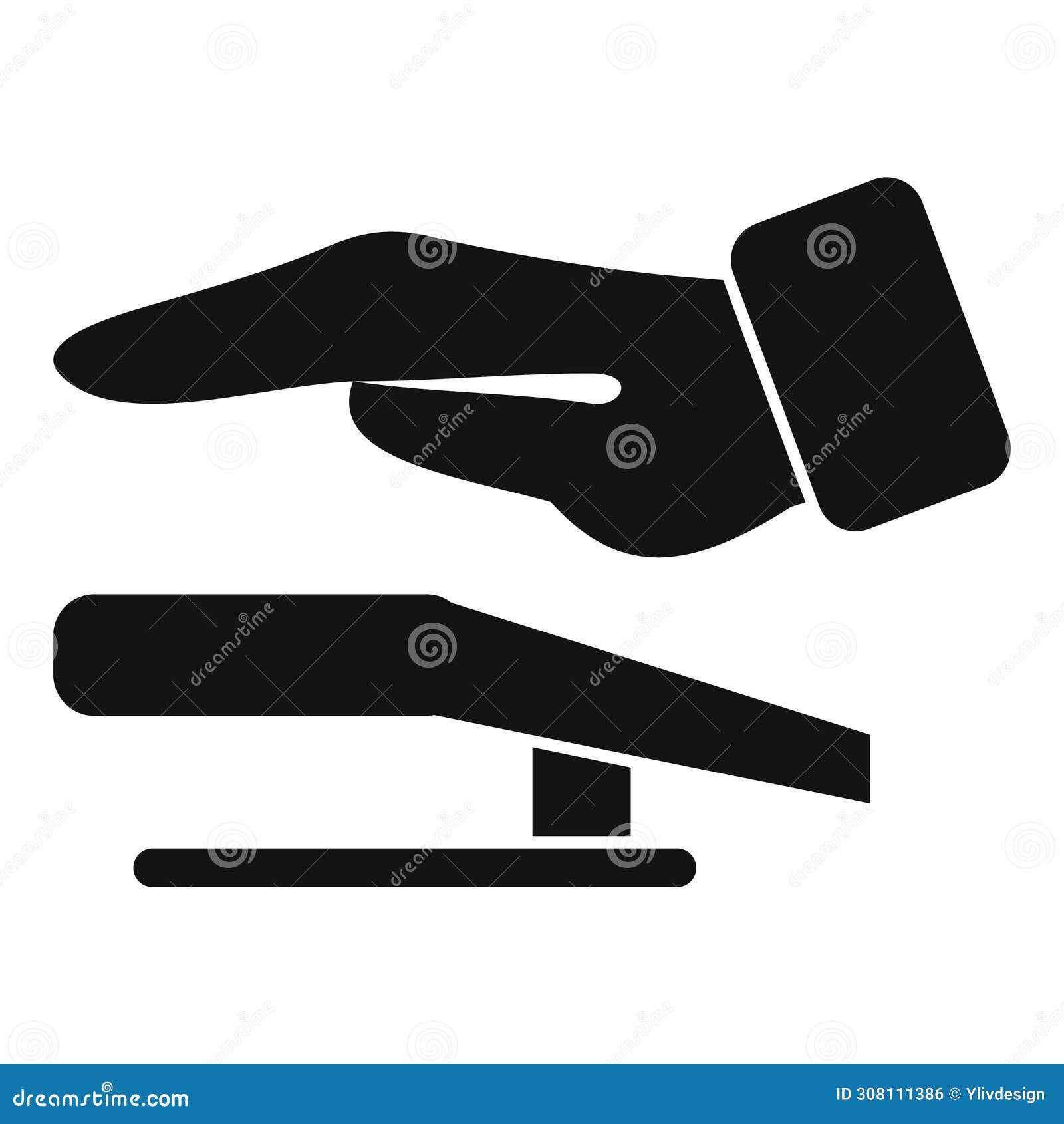 Push Palm Scanning Icon Simple Vector. Security System Stock Vector ...