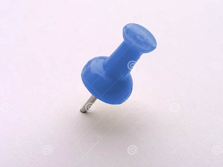 Push pin - Blue stock photo. Image of push, colored, detail - 3137192
