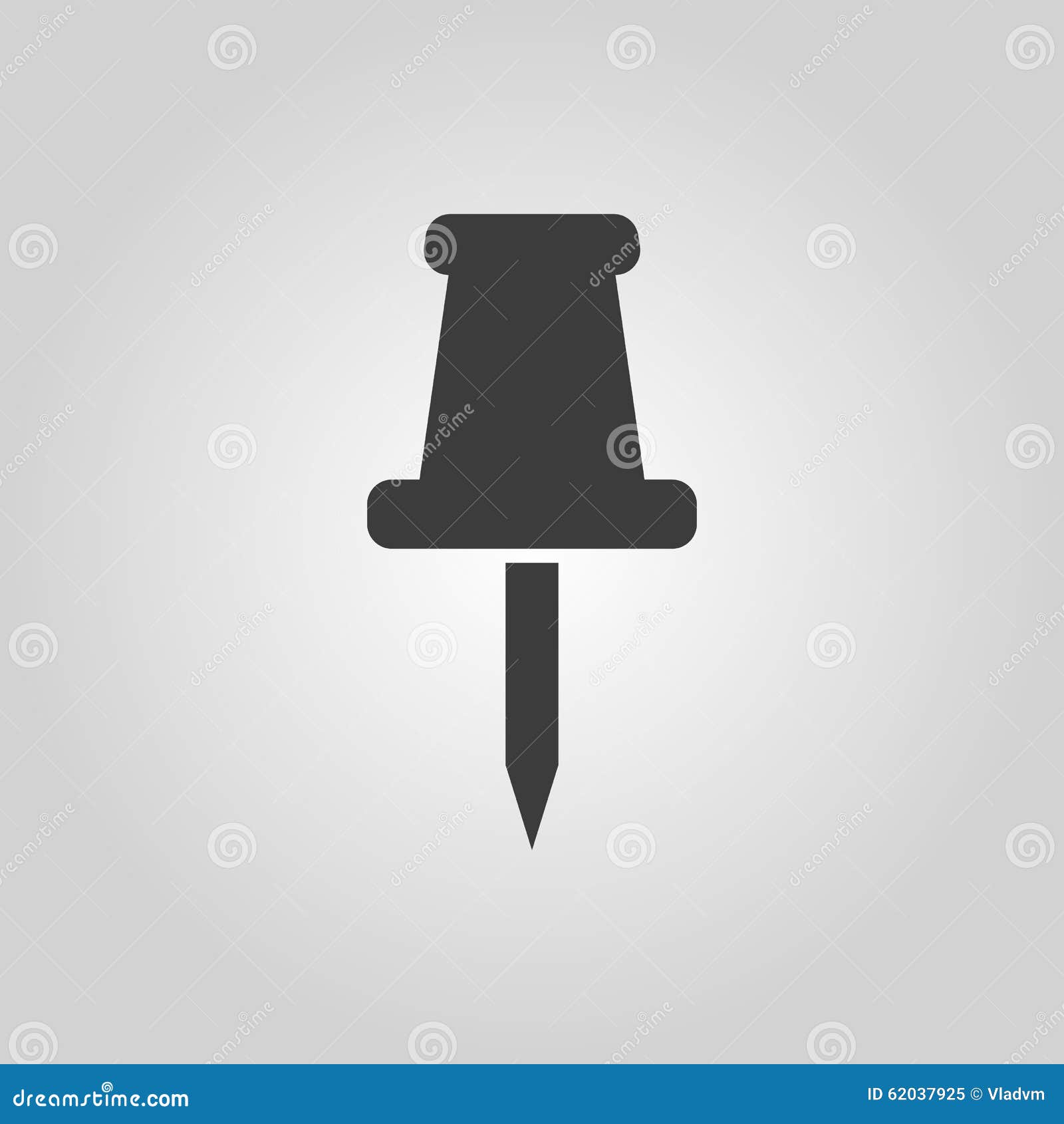 The Push Pin Icon. Memo and Note, Attachment Symbol Stock Illustration ...