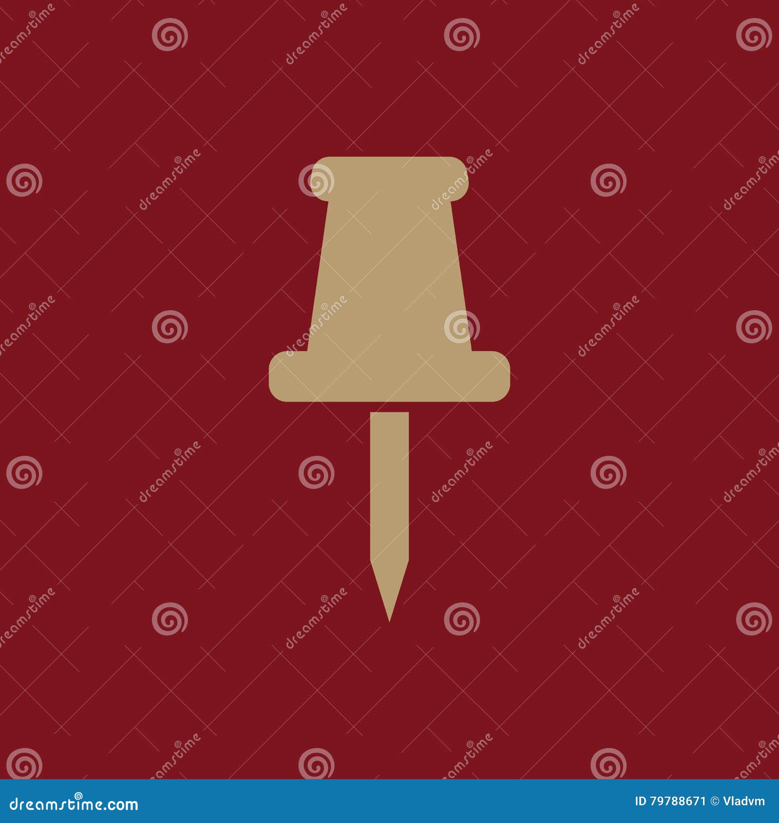 The Push Pin Icon. Memo and Note, Attachment Symbol Stock Vector ...