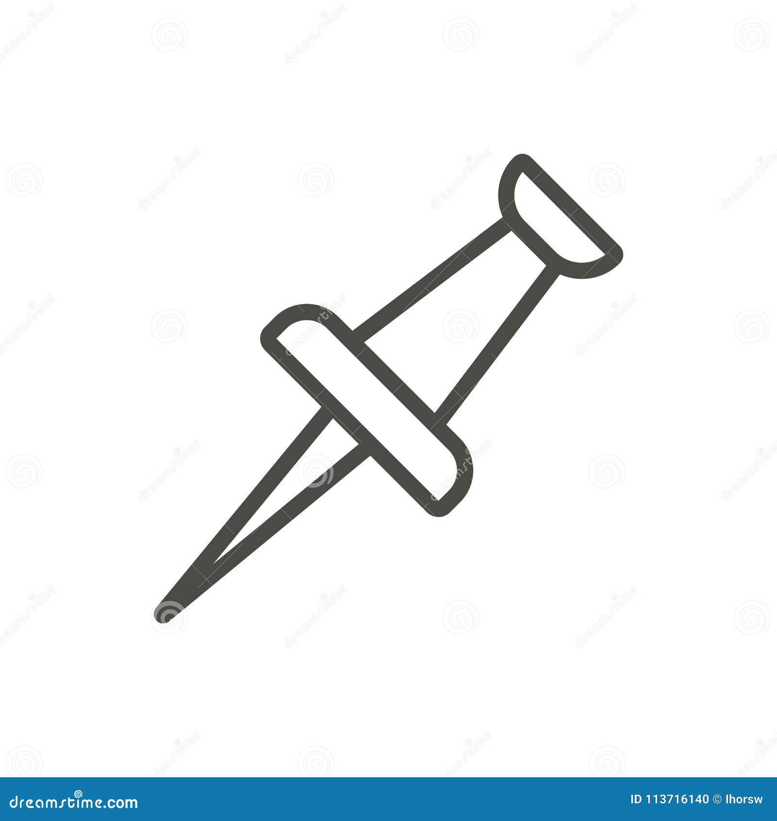 Map With Push Pin Line And Glyph Icon. Direction Vector Illustration ...