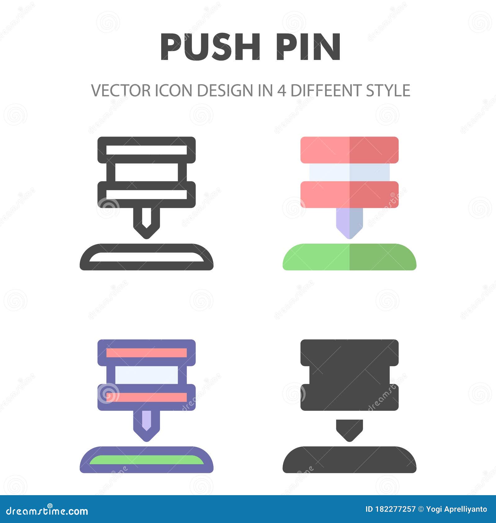 Push Pin Icon. for Your Web Site Design, Logo, App, UI. Vector Graphics ...
