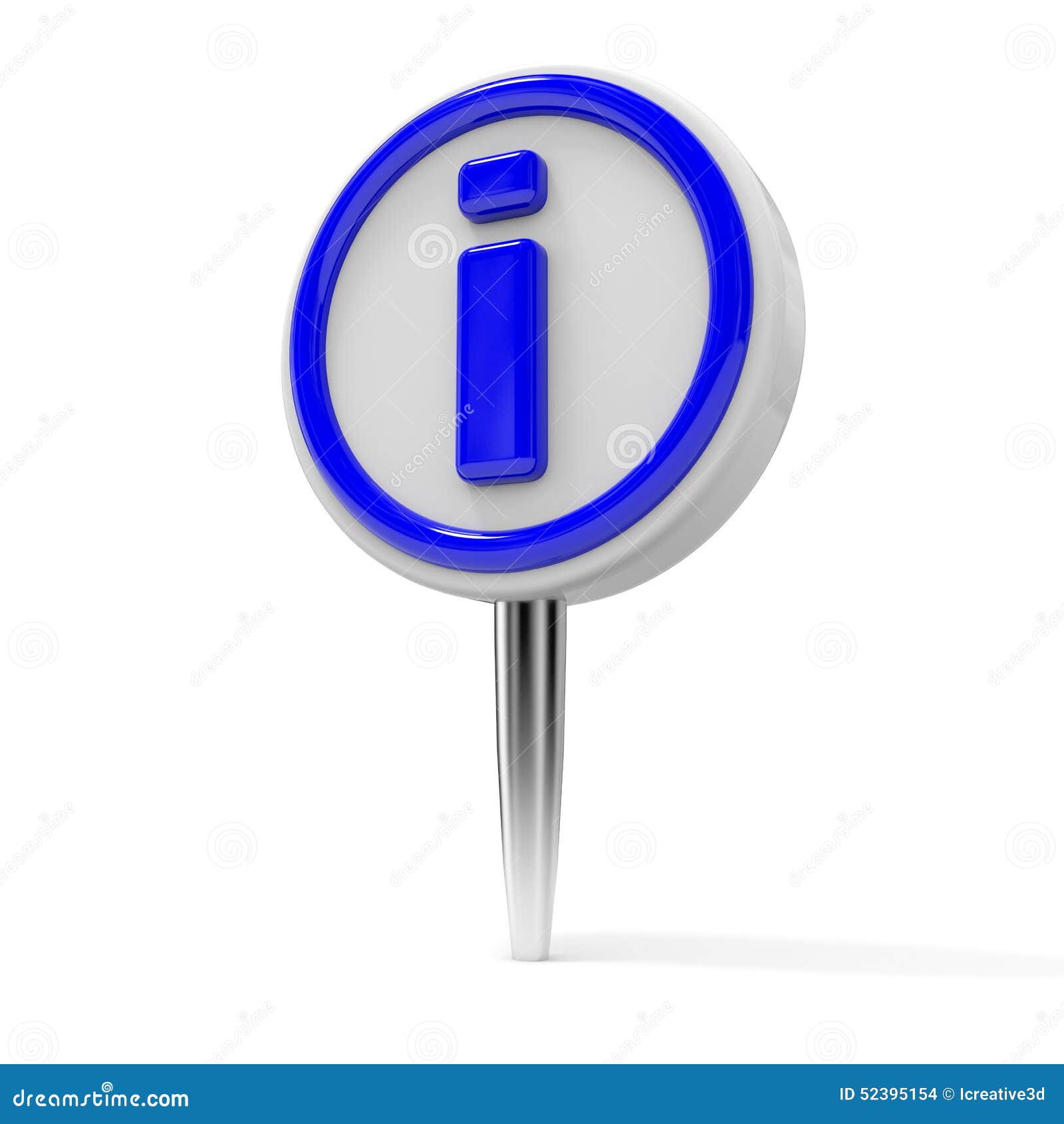 Push pin with INFO sign. stock illustration. Illustration of marker ...