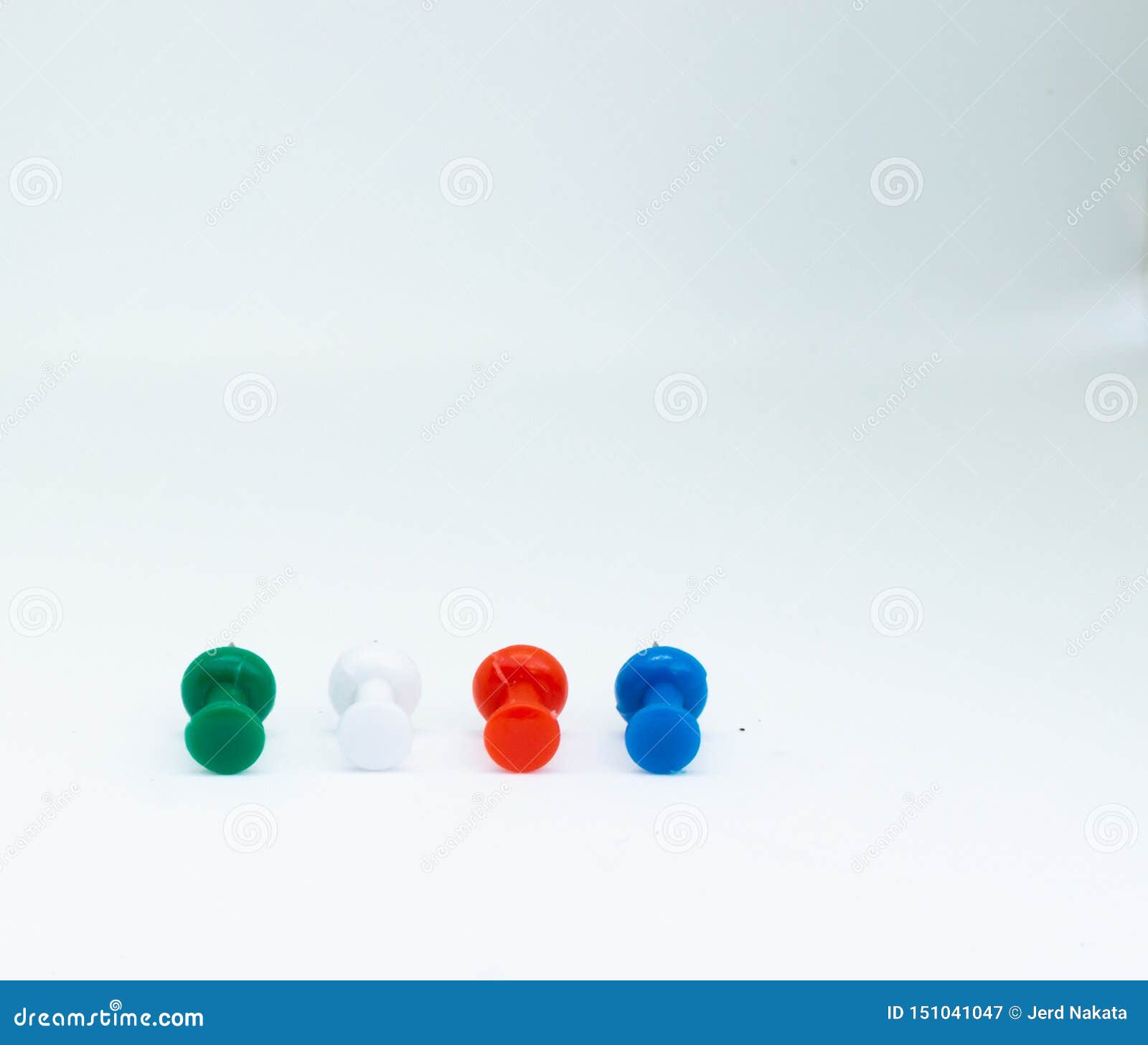 Push Pin on the Isolated White Background Stock Image - Image of ...