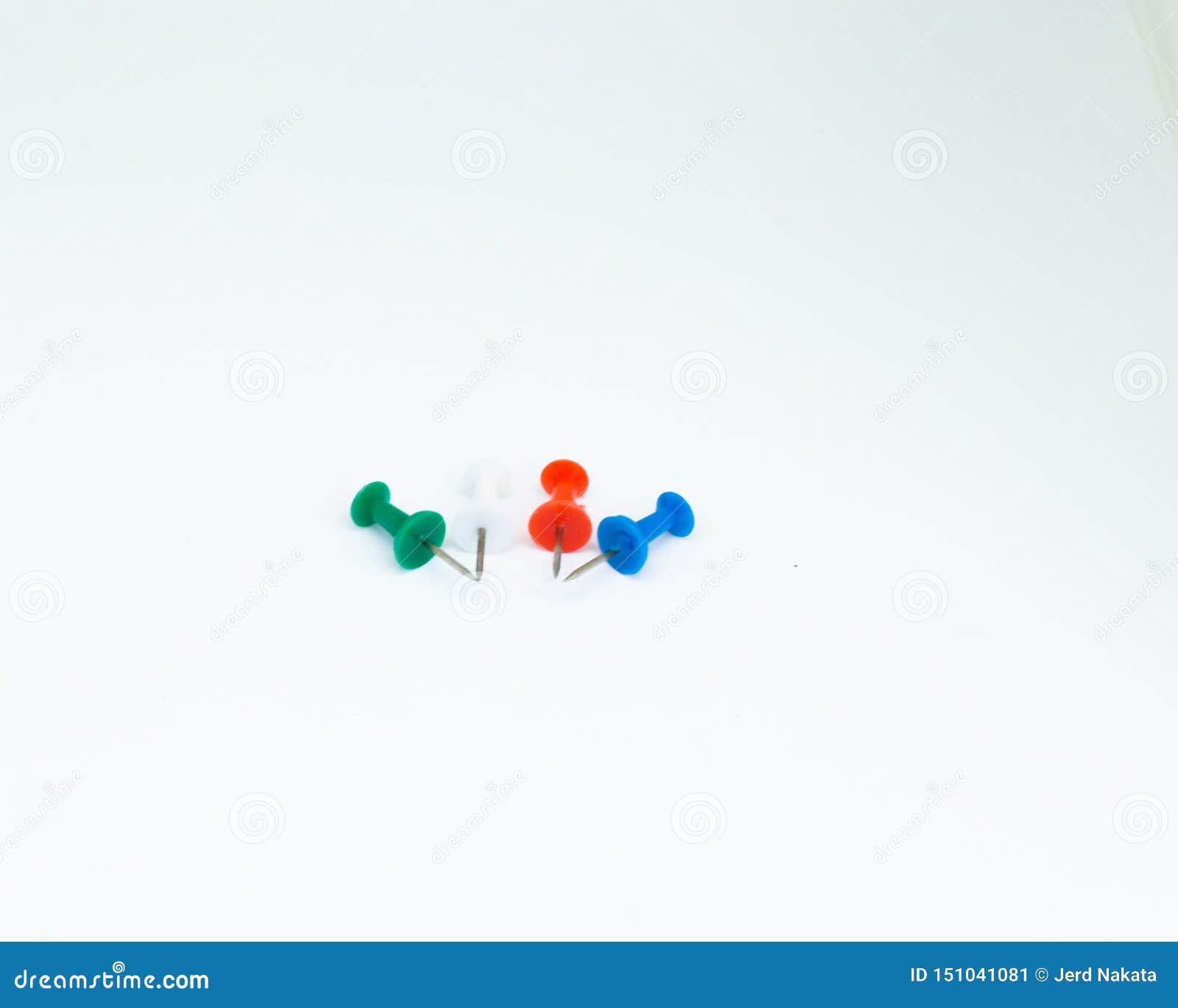 Push Pin on the Isolated White Background Stock Image - Image of ...