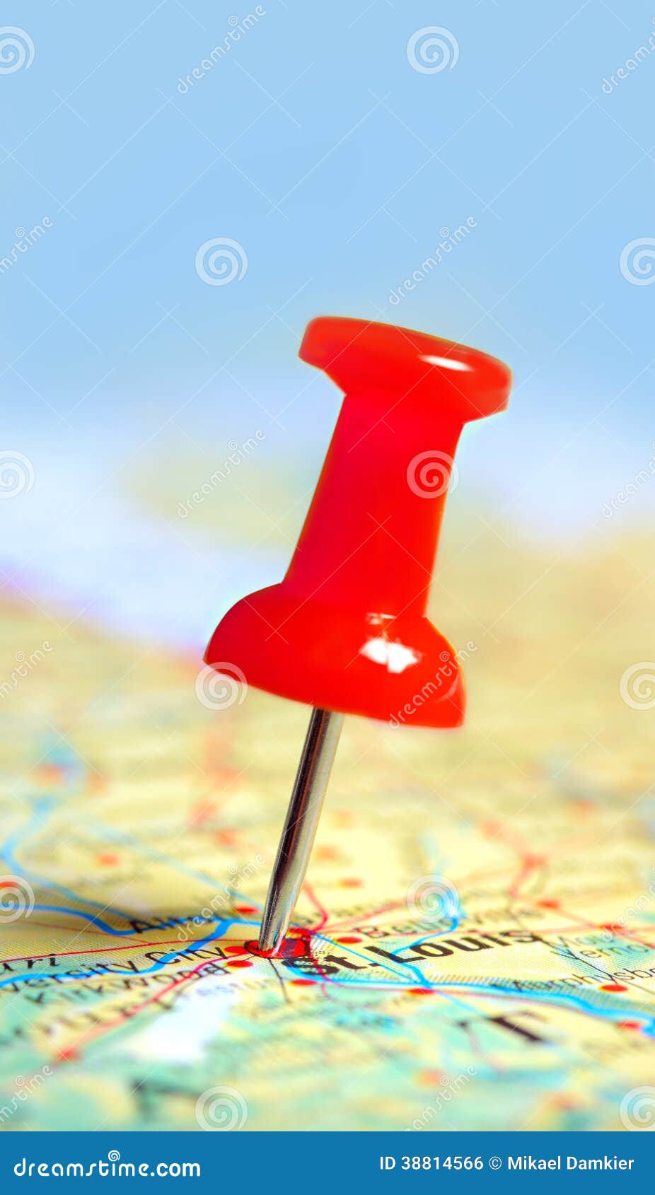 Push pin stock photo. Image of searching, road, focus - 38814566