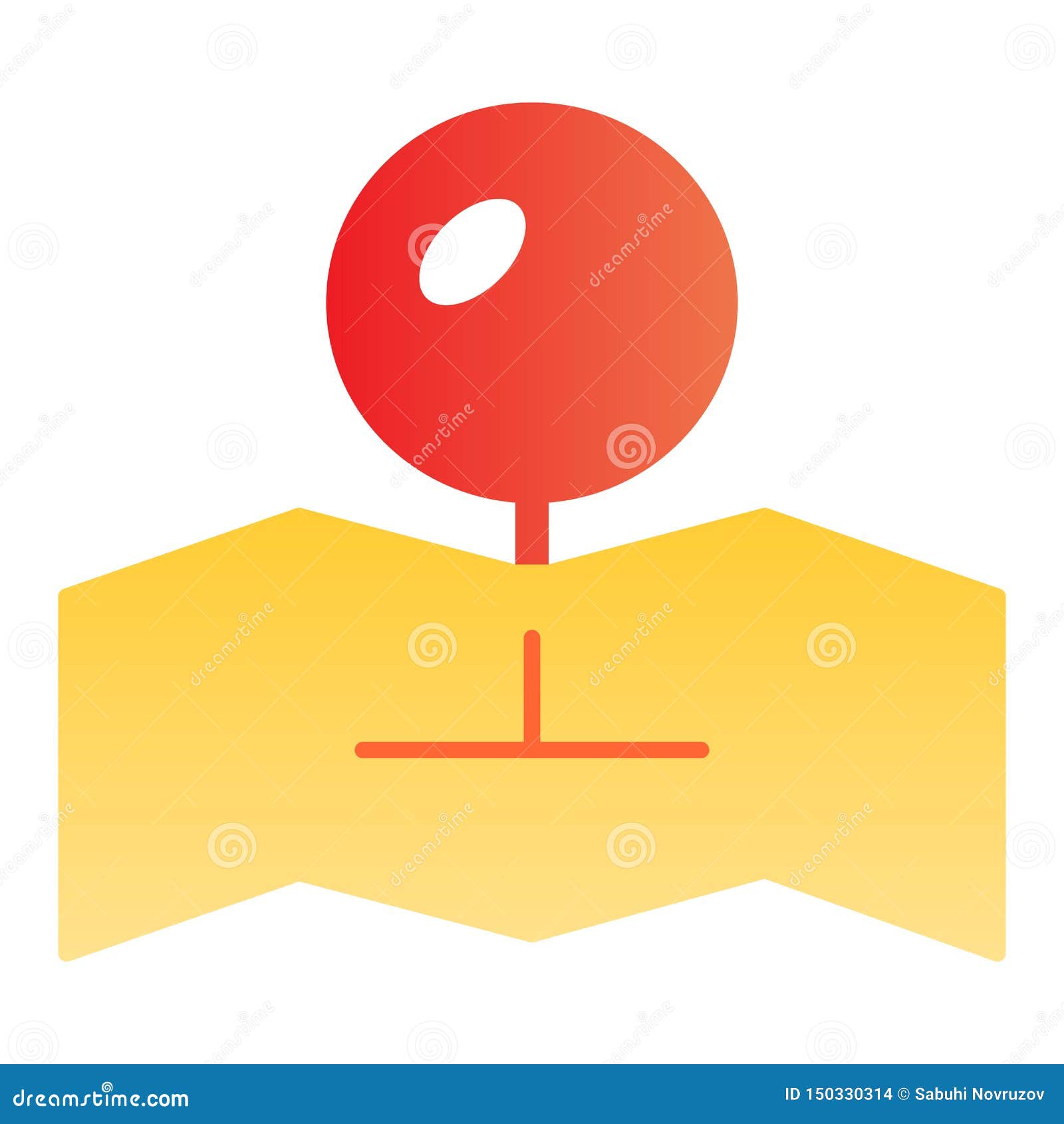 Push Pin on Map Flat Icon. Location Pin Color Icons in Trendy Flat ...