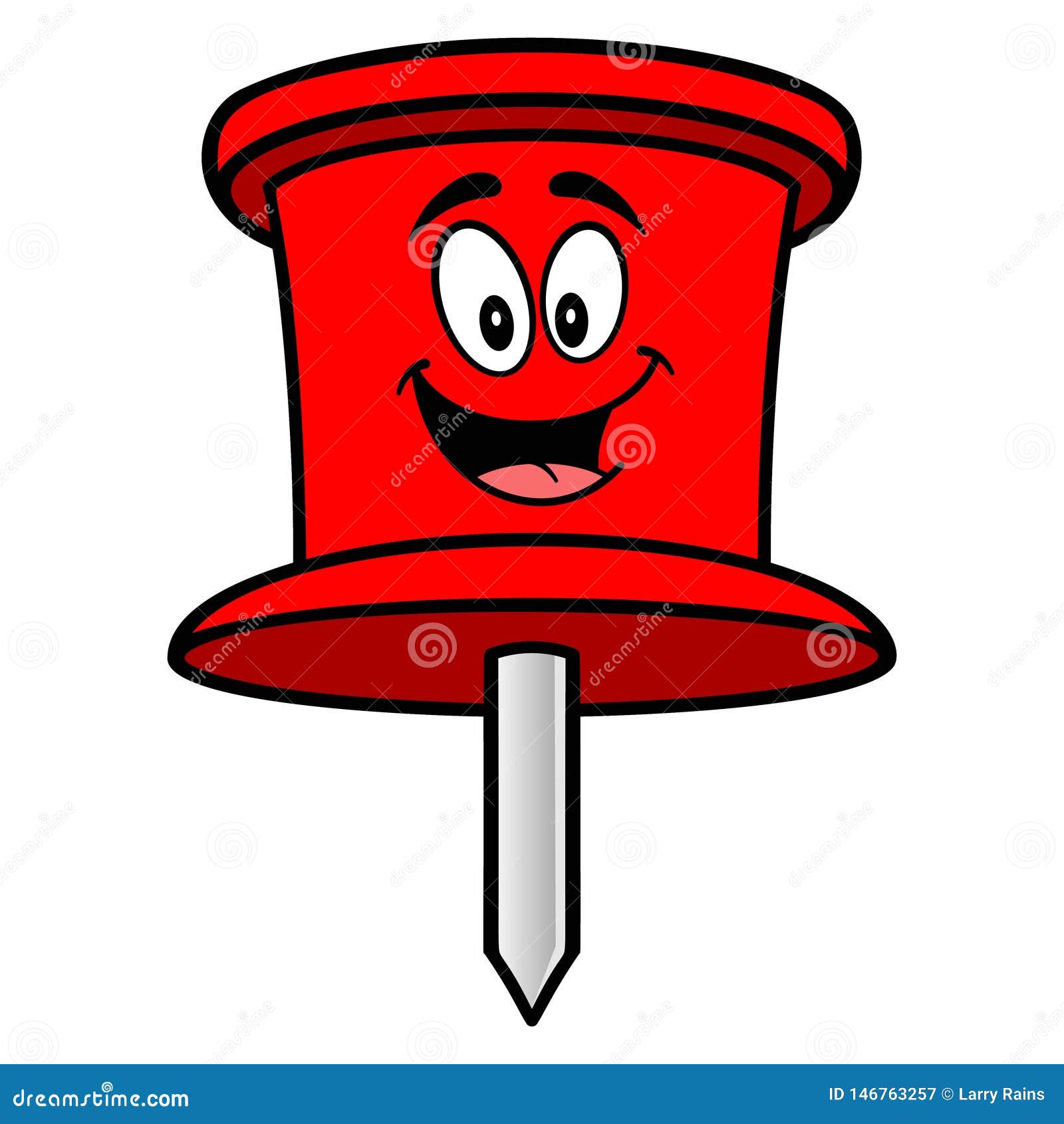 Push Pin Mascot stock vector. Illustration of mascot - 146763257