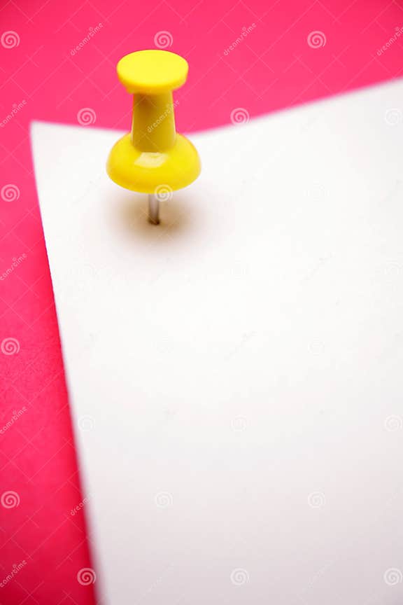 Push-pin in paper stock image. Image of empty, secretary - 4282379