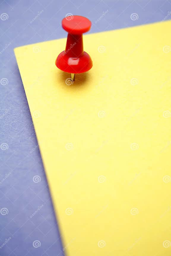 Push-pin in paper stock image. Image of notepad, equipment - 4439125