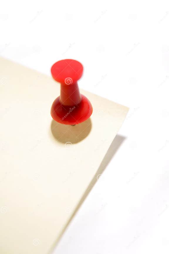 Push-pin in paper stock photo. Image of copy, space, notepad - 6169076