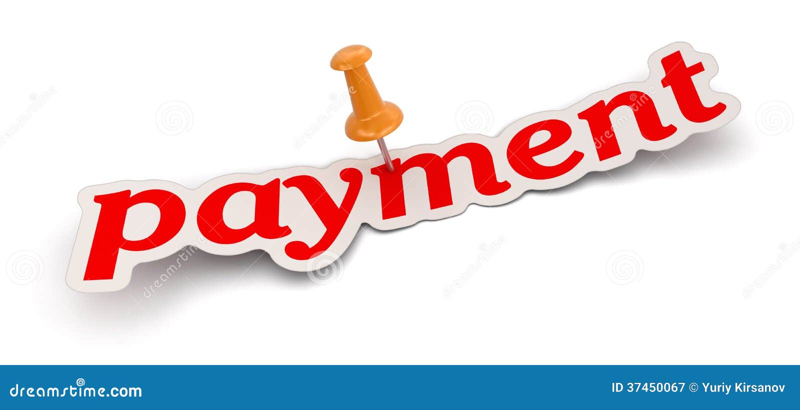 Push Pin and Payment (clipping Path Included) Stock Illustration ...