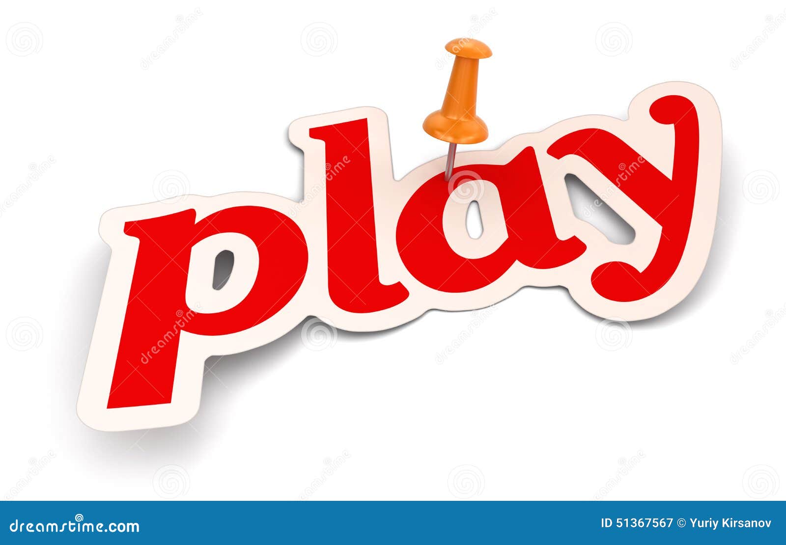 Push Pin and Play (clipping Path Included) Stock Illustration ...