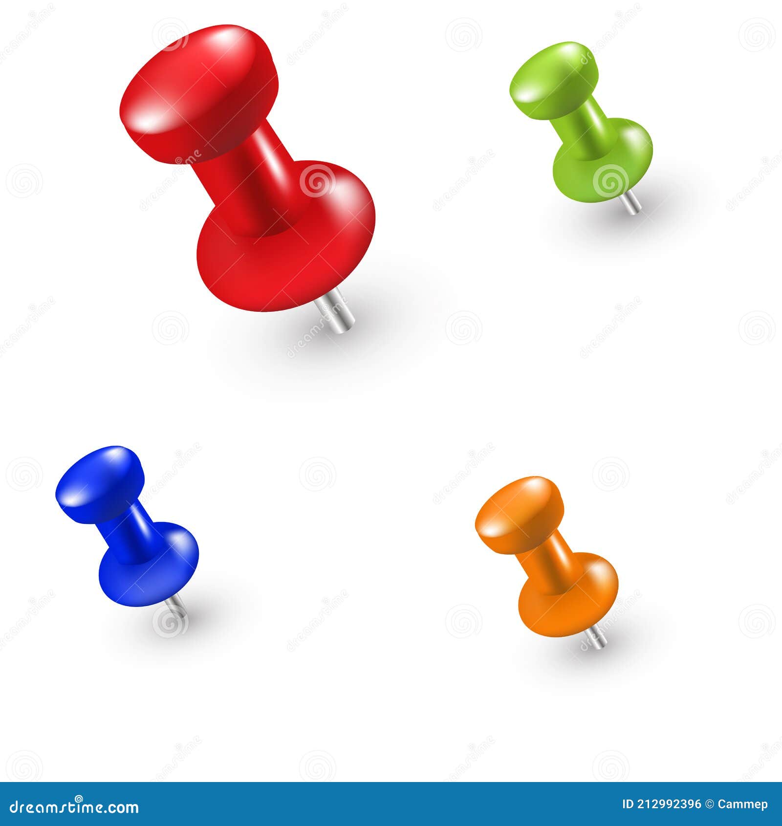 Push Pin stock vector. Illustration of blue, needle - 212992396