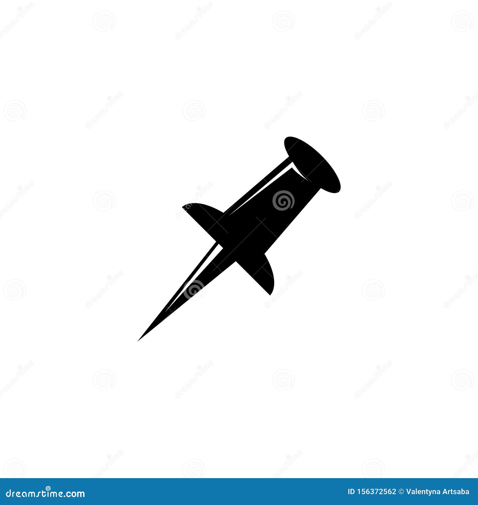 Push Pin, Pushpin, Attachment Flat Vector Icon Stock Illustration ...
