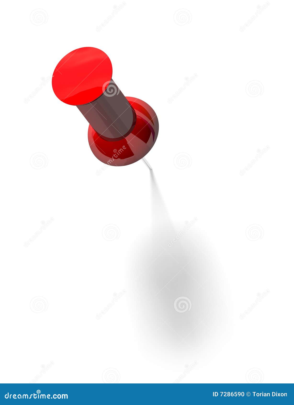 Push Pin with Shadow stock illustration. Illustration of push - 7286590