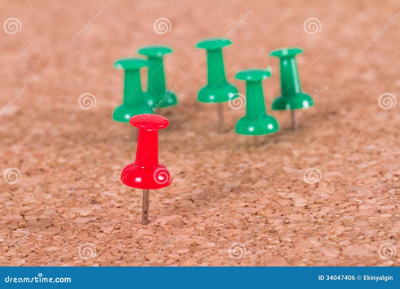 Push Pin Standing Out stock photo. Image of fastener - 34047406