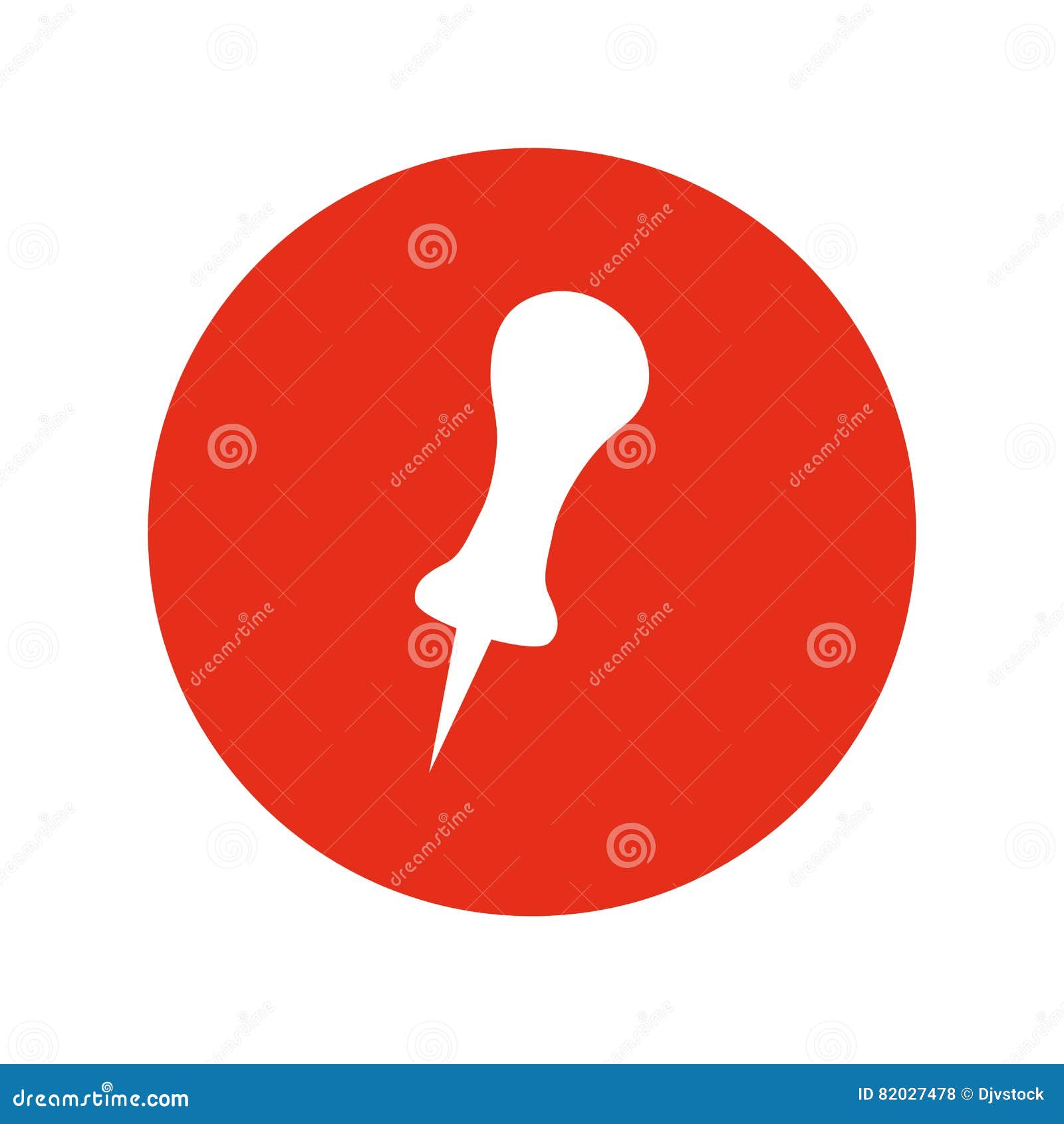 Push pin thumbtack stock vector. Illustration of plastic - 82027478