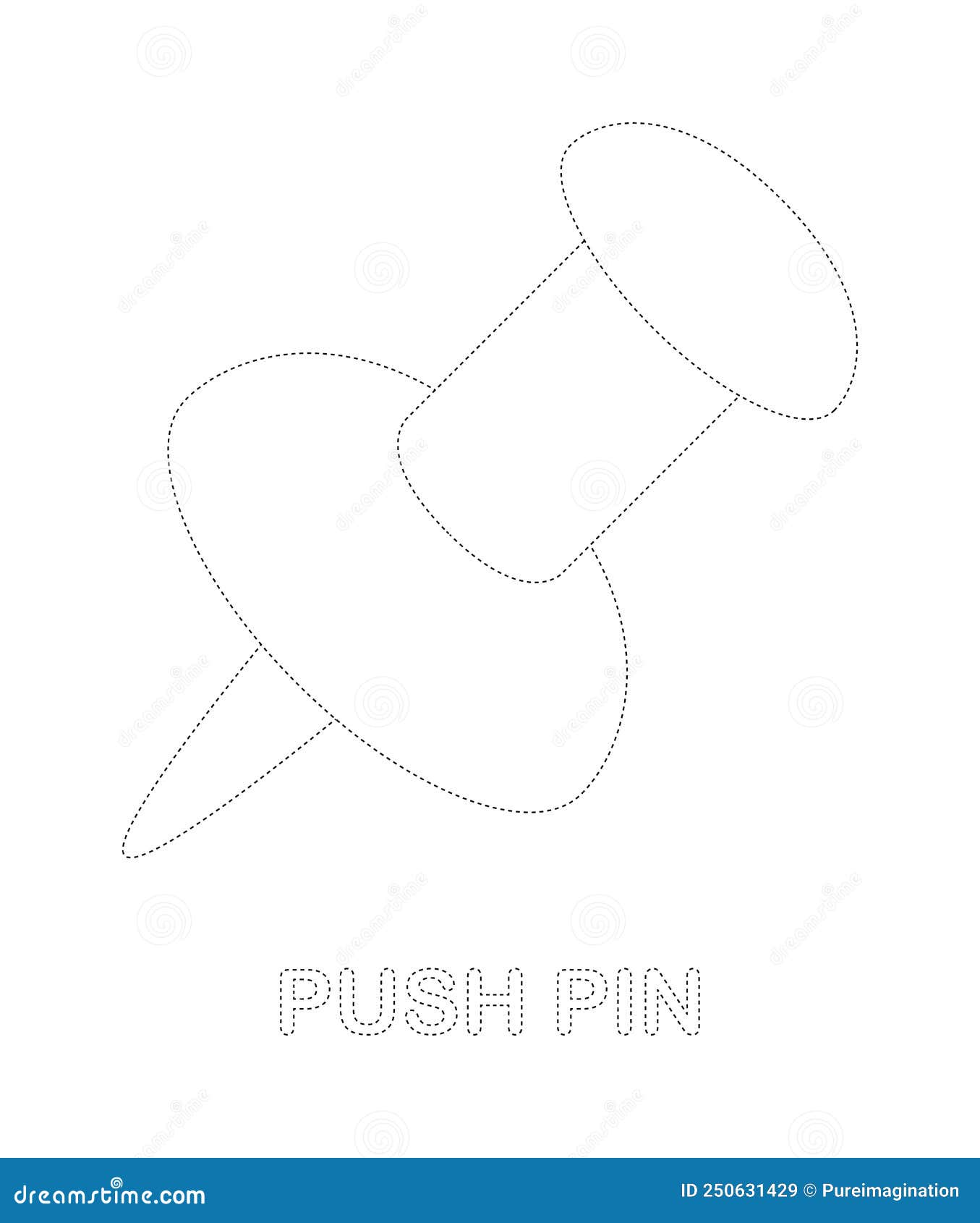 Push Pin Tracing Worksheet for Kids Stock Vector - Illustration of ...