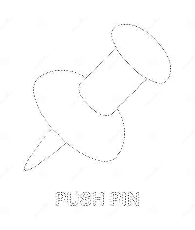 Push Pin Tracing Worksheet for Kids Stock Vector - Illustration of ...