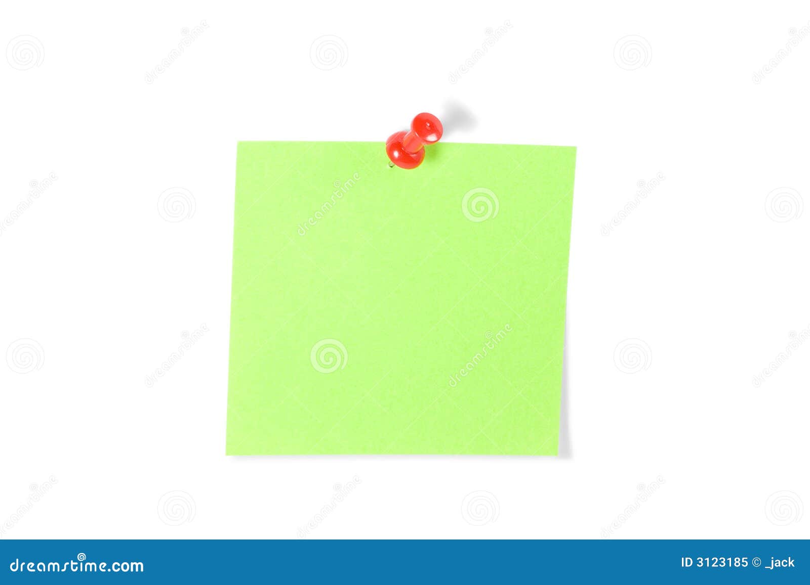 Push-pinned Post-it Note stock image. Image of meeting - 3123185