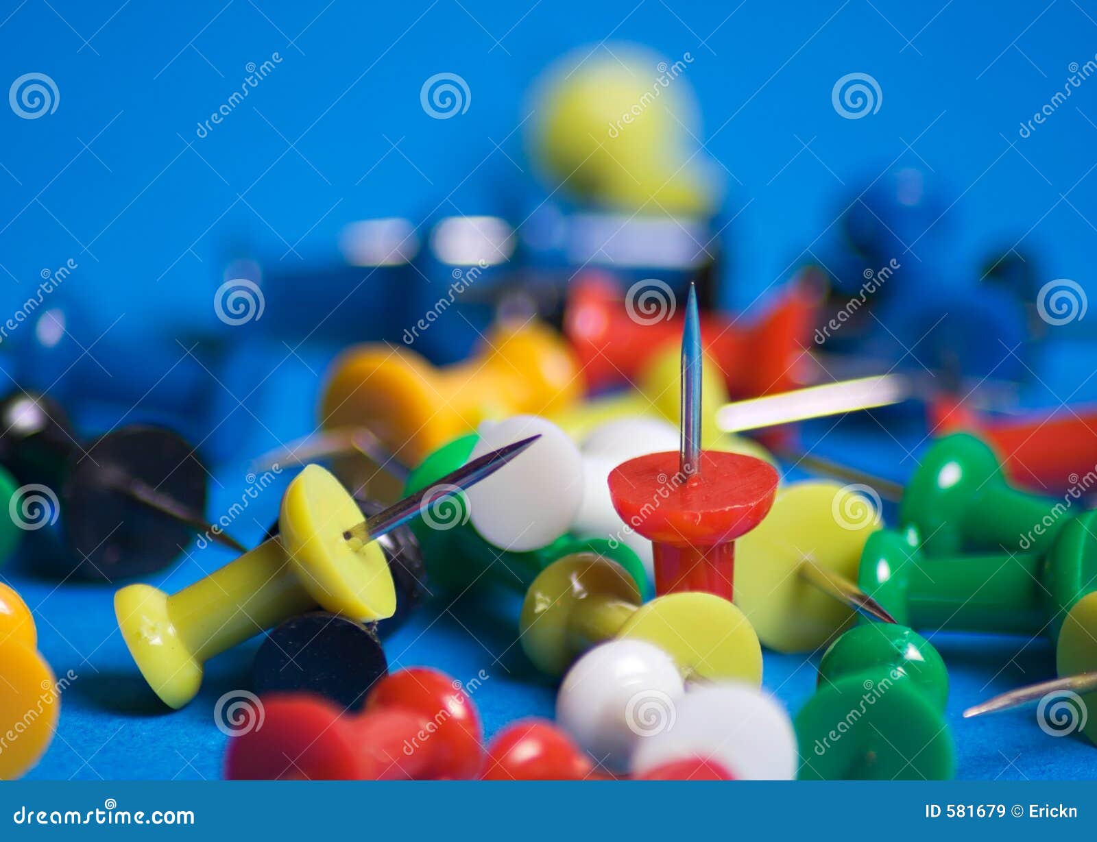 Push pins stock image. Image of yellow, horizontal, organizing - 581679