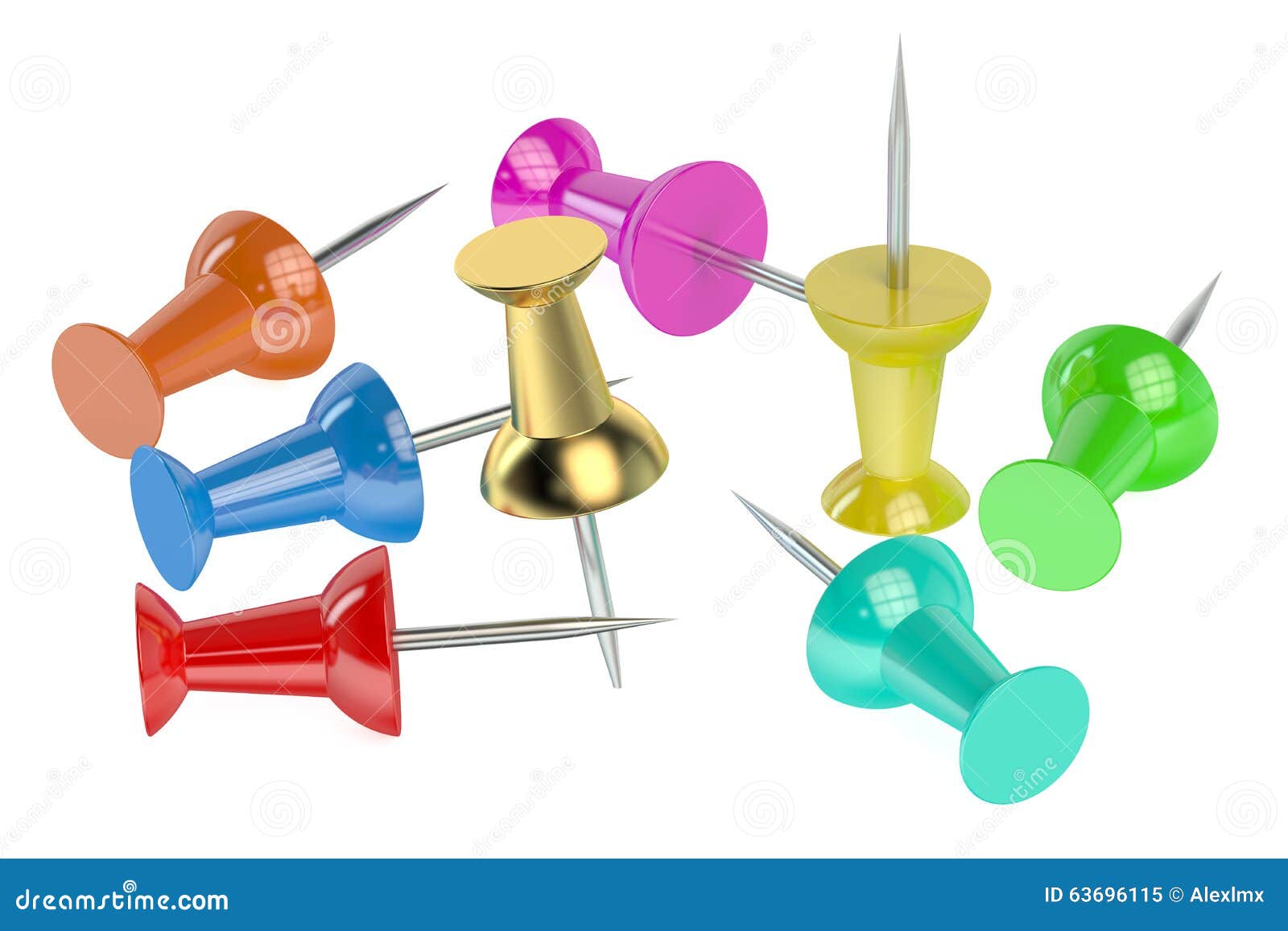 Push Pins stock illustration. Illustration of colour - 63696115