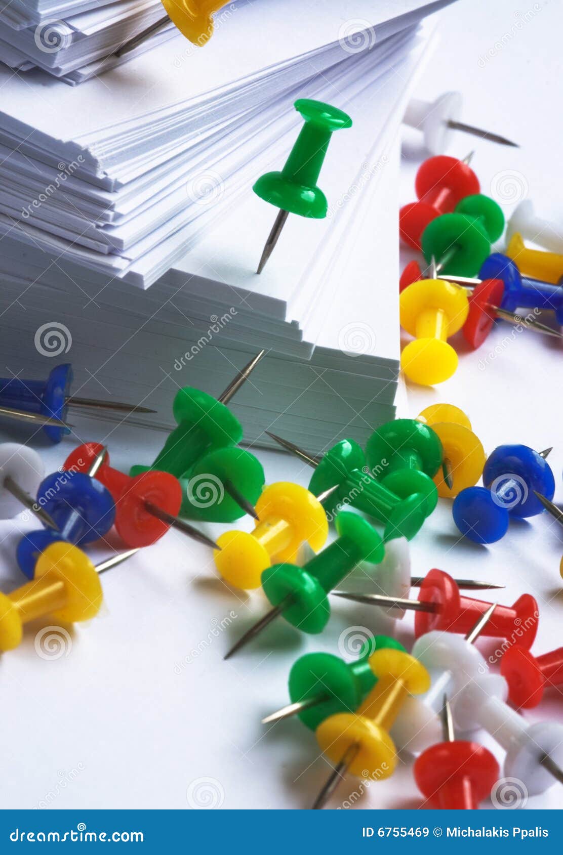 Push Pins And Paper Picture. Image: 6755469