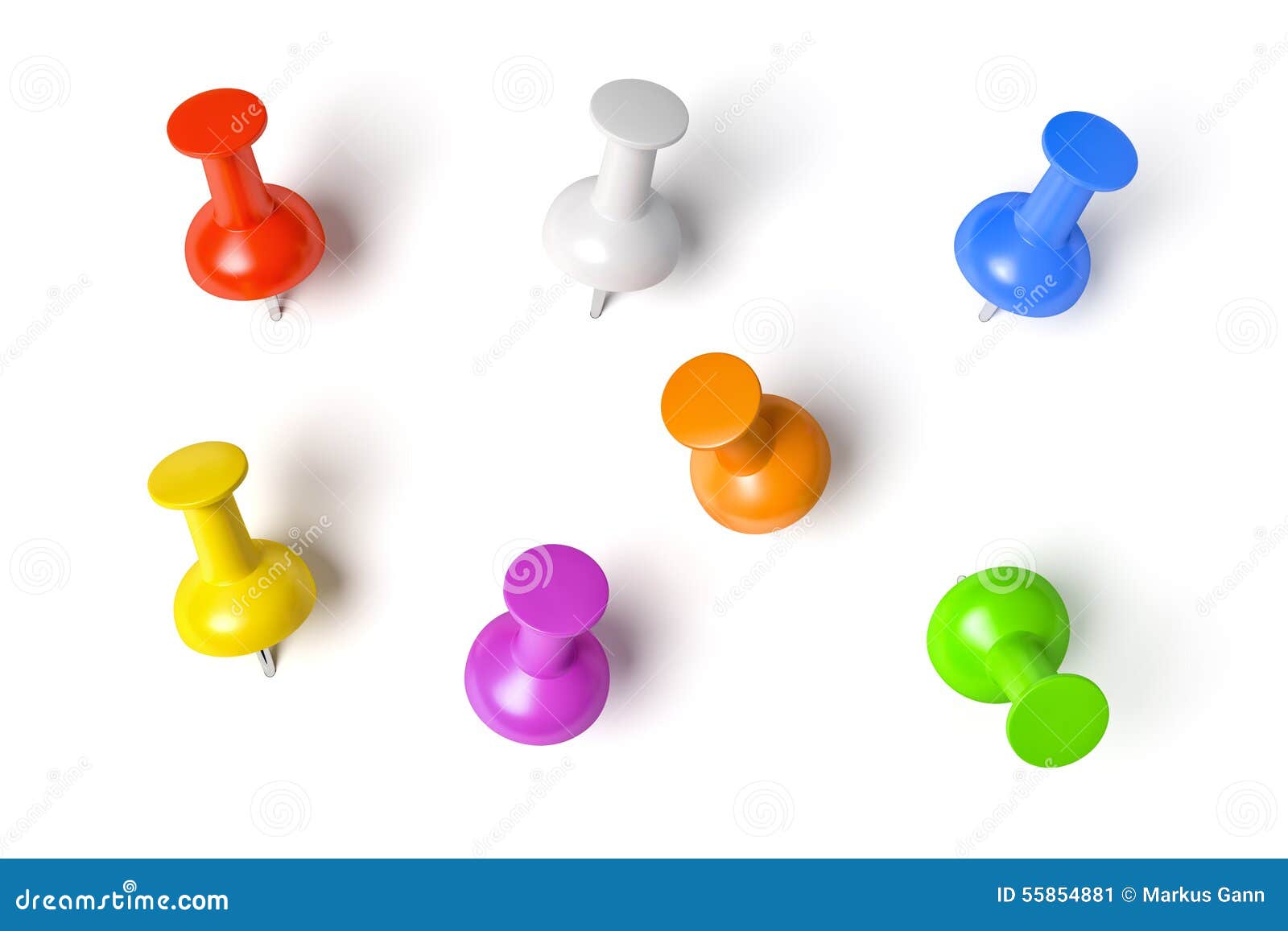 Push pins set stock image. Image of paper, colors, real - 55854881