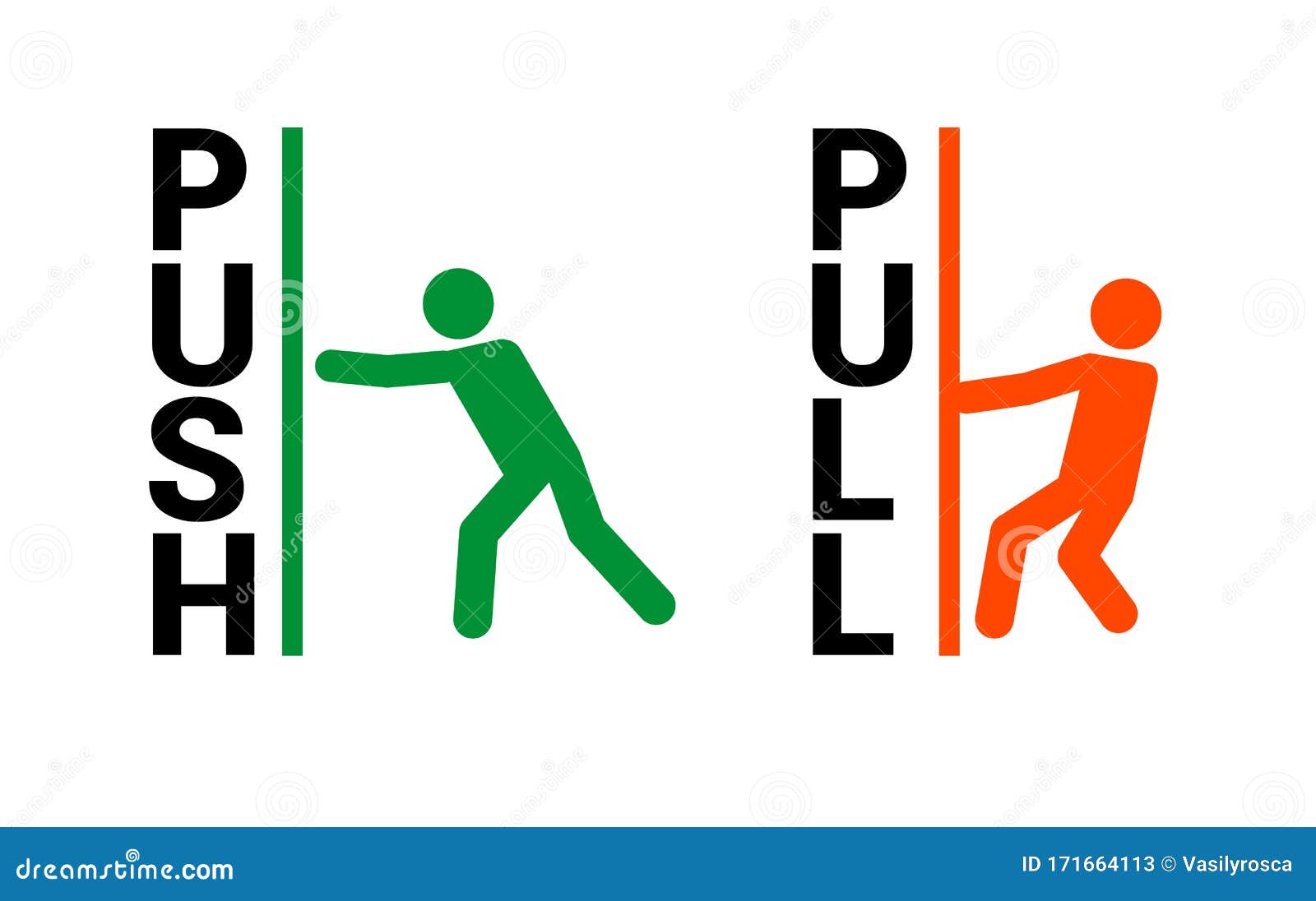 Push Pull Door Sign. Vector Push and Pull Icon Sticker Design Concept ... Push Pull Door Sign. Vector Push and Pull Icon Sticker Design Concept ...